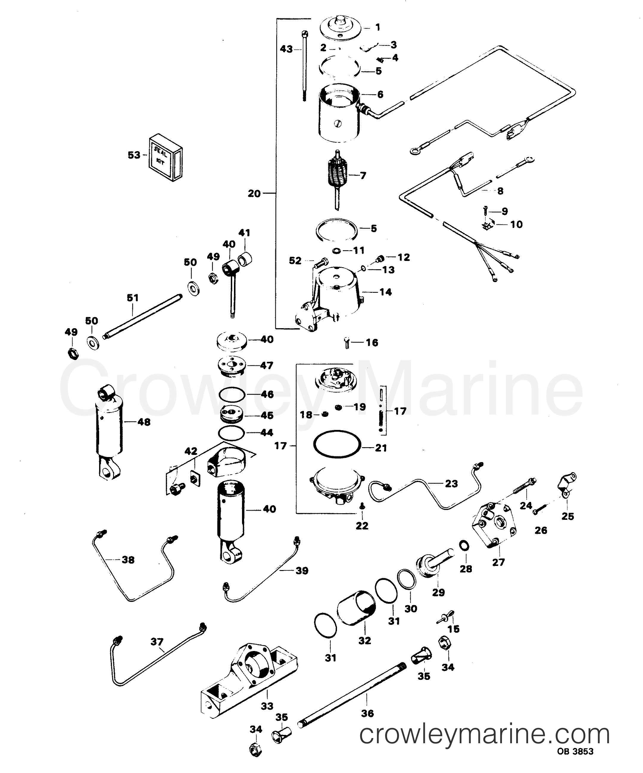 POWER TRIM UNIT - 1983 Outboard 100 H1008H83C | Crowley Marine