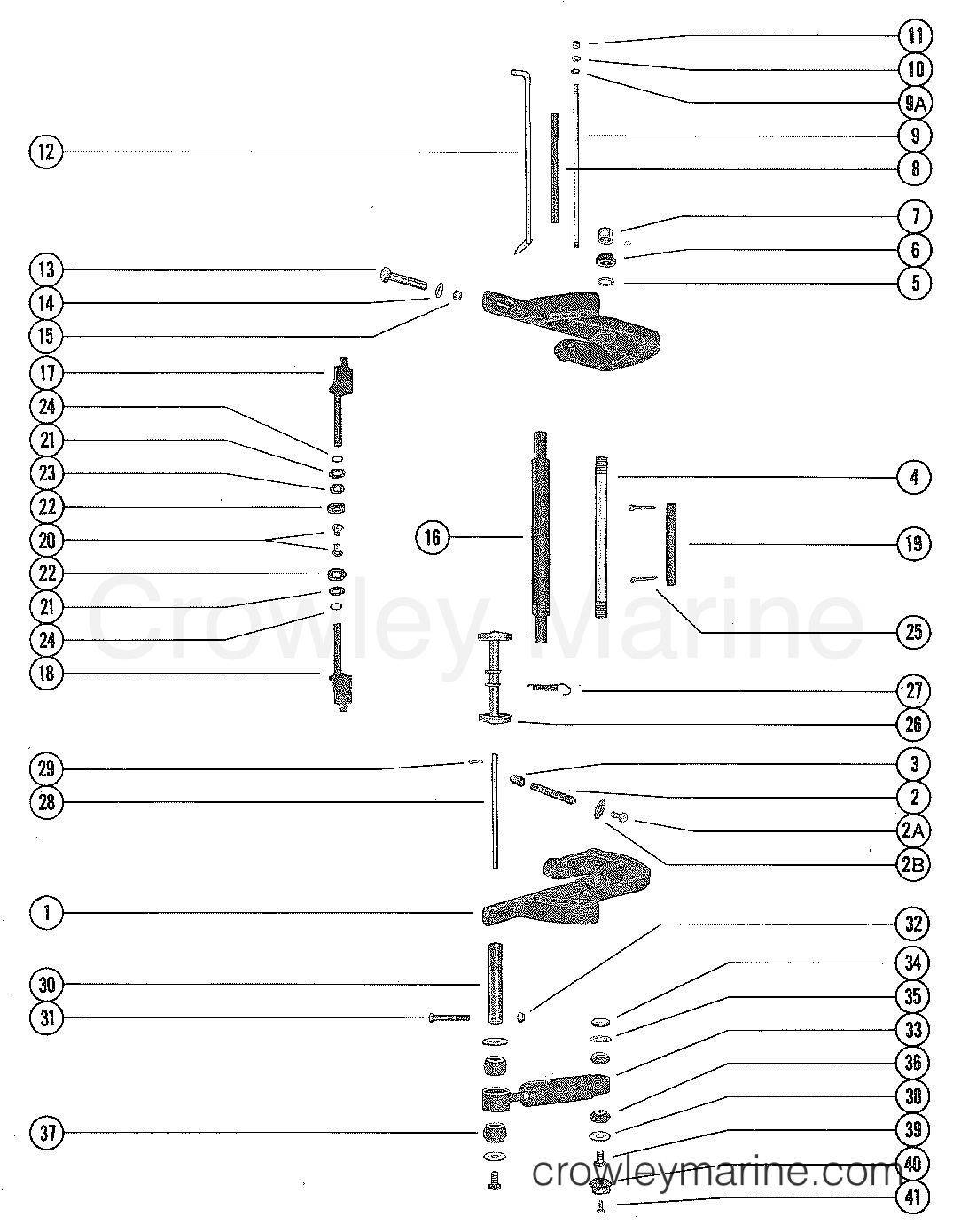 CLAMP BRACKET AND REVERSE LOCK - 1978 Outboard 80 [EL] 1080528 ...