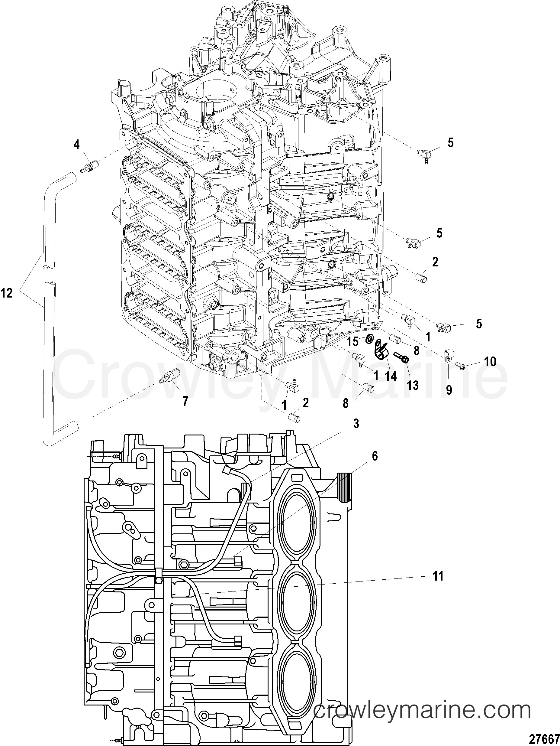 PORT BLEED SYSTEM - 2006 Outboard 225EFI [L SW] 7225413IY | Crowley Marine