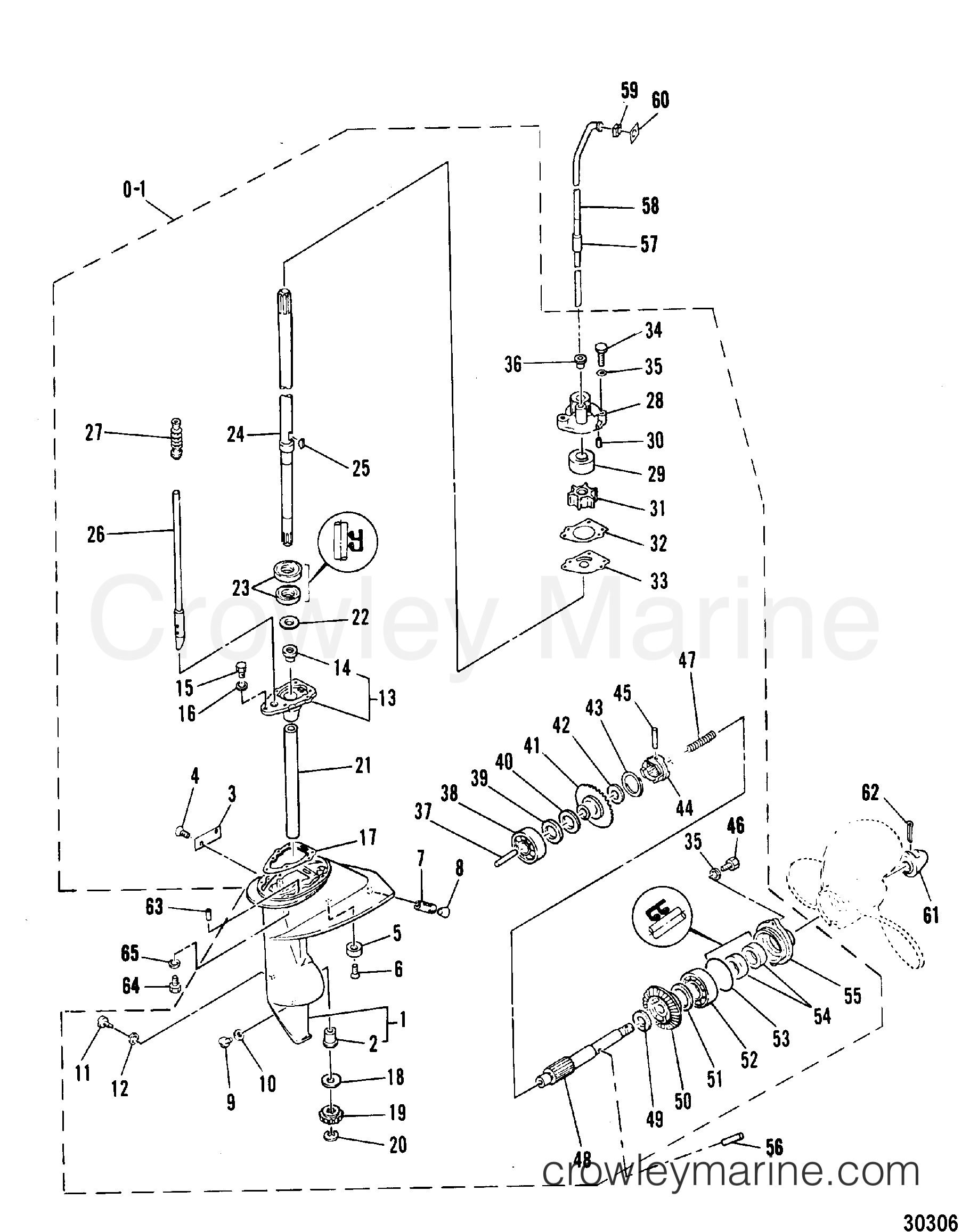 GEARHOUSING ASSEMBLY - 1985 Outboard 8 [ML] 7008325 | Crowley Marine