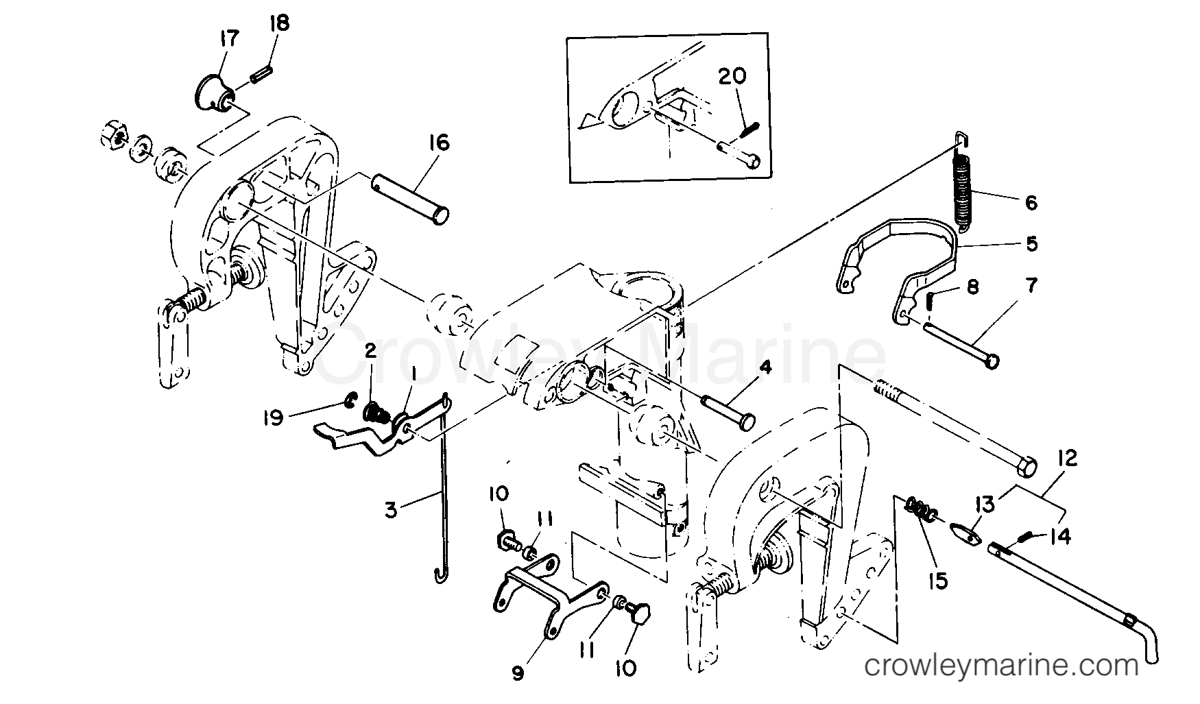 REVERSE LOCK - 1977 Outboard 15 7015247 | Crowley Marine