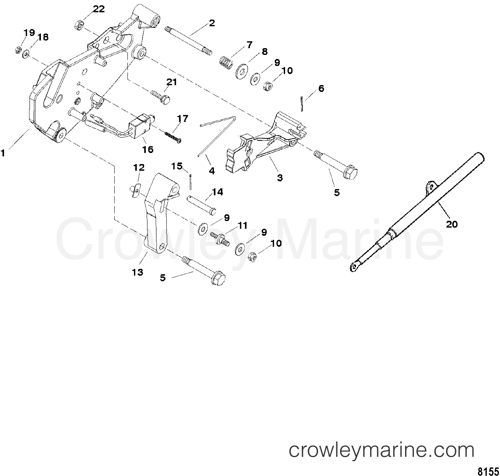 SHIFT BRACKET(SN-0M659999 AND BELOW) - 1998 Stern Drive 3.0L [ALPHA ...