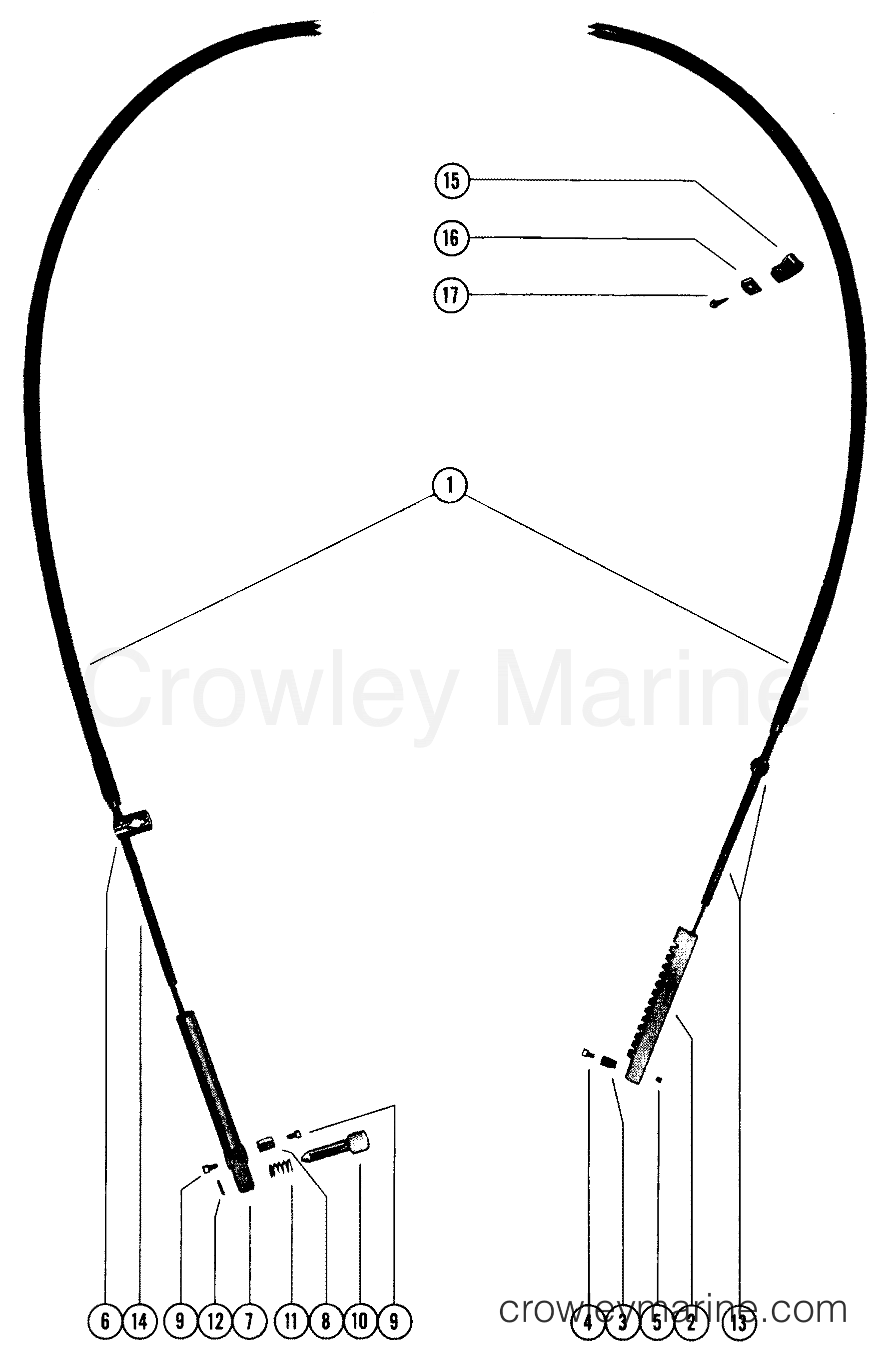 REMOTE CONTROL CABLE ASSEMBLY - Various Years Rigging Remote Controls ...