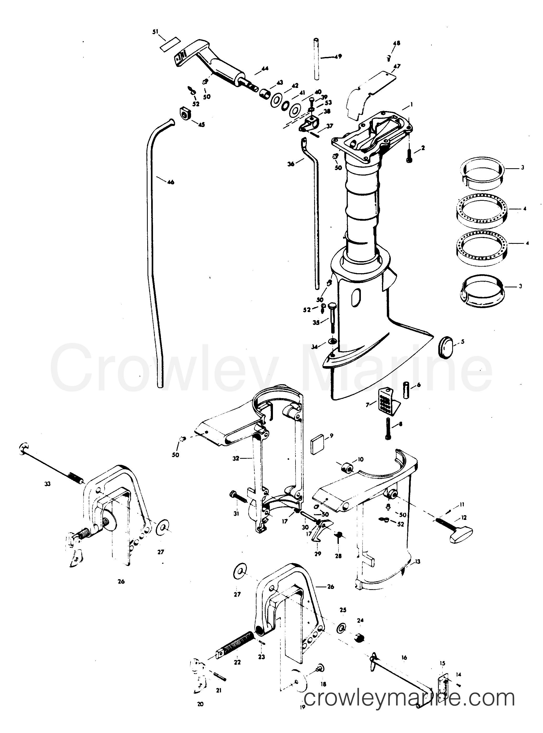 MOTOR LEG - 1978 Outboard 4 H0042H78E | Crowley Marine