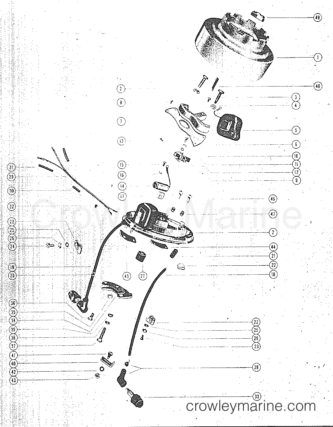 MAGNETO ASSEMBLY, COMPLETE - All Years Outboard MARK 10, 10A, 15A, 28 ...