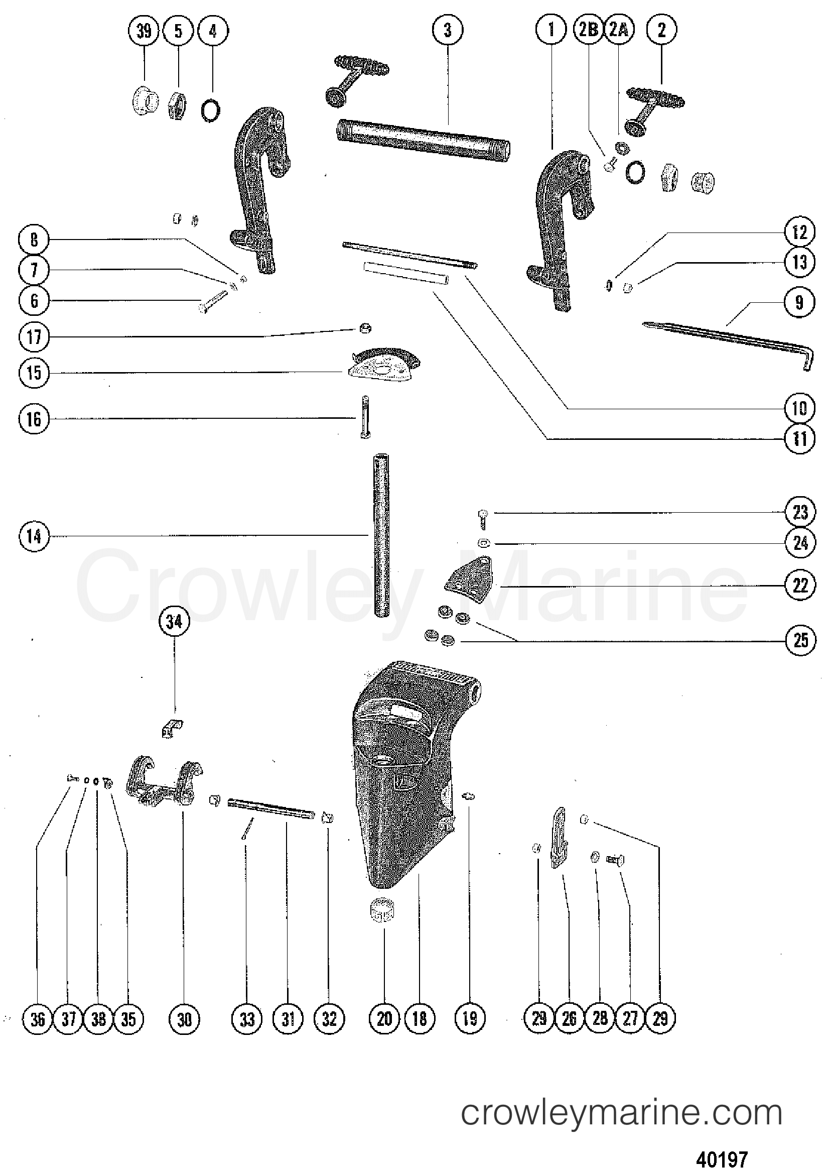 CLAMP AND SWIVEL BRACKET ASSEMBLY - 1978 Outboard 20 [E] 1020508 ...