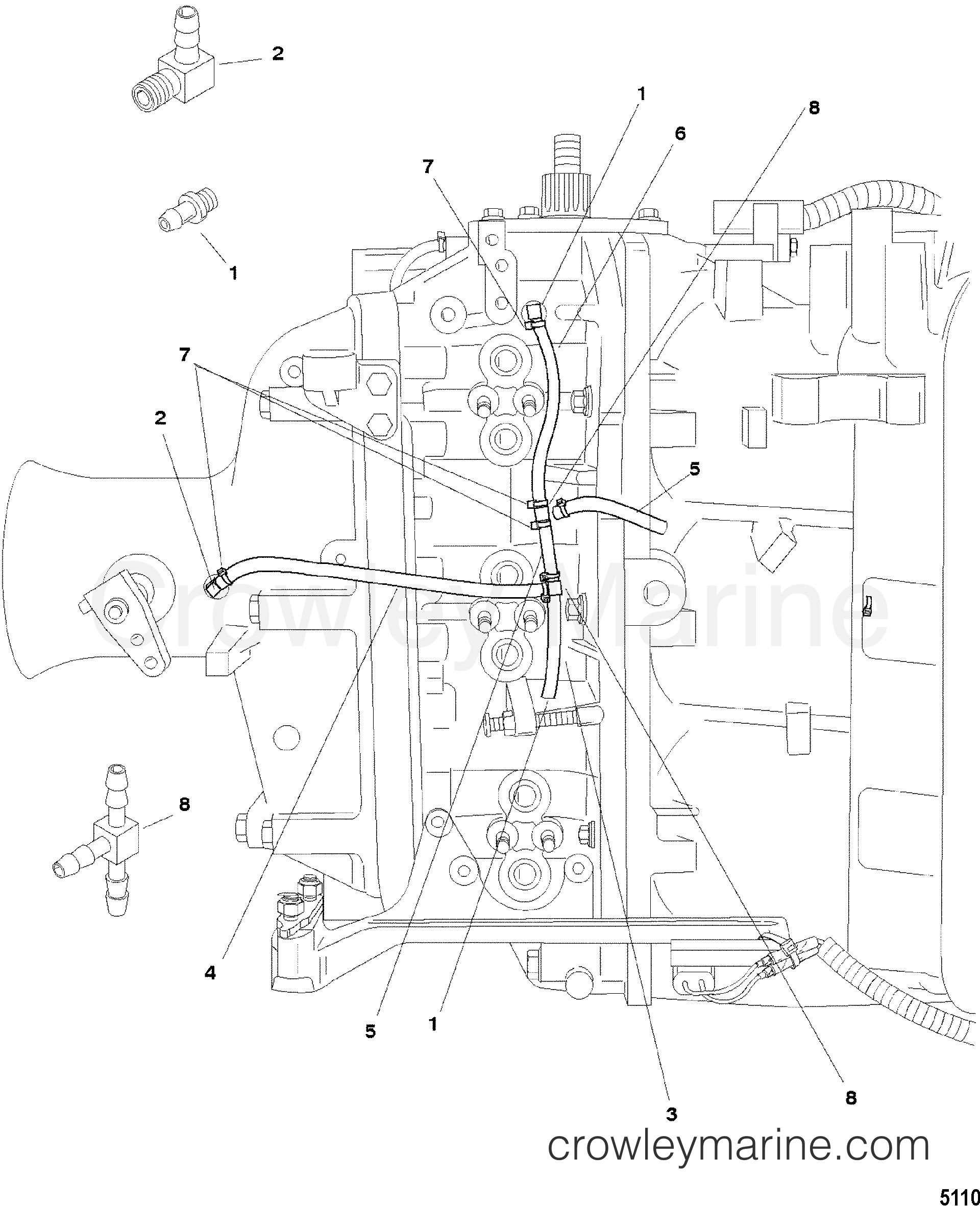 BLEED SYSTEM - 1999 Race Outboard 2.5 OS [CL EFI] 1925242VH | Crowley ...