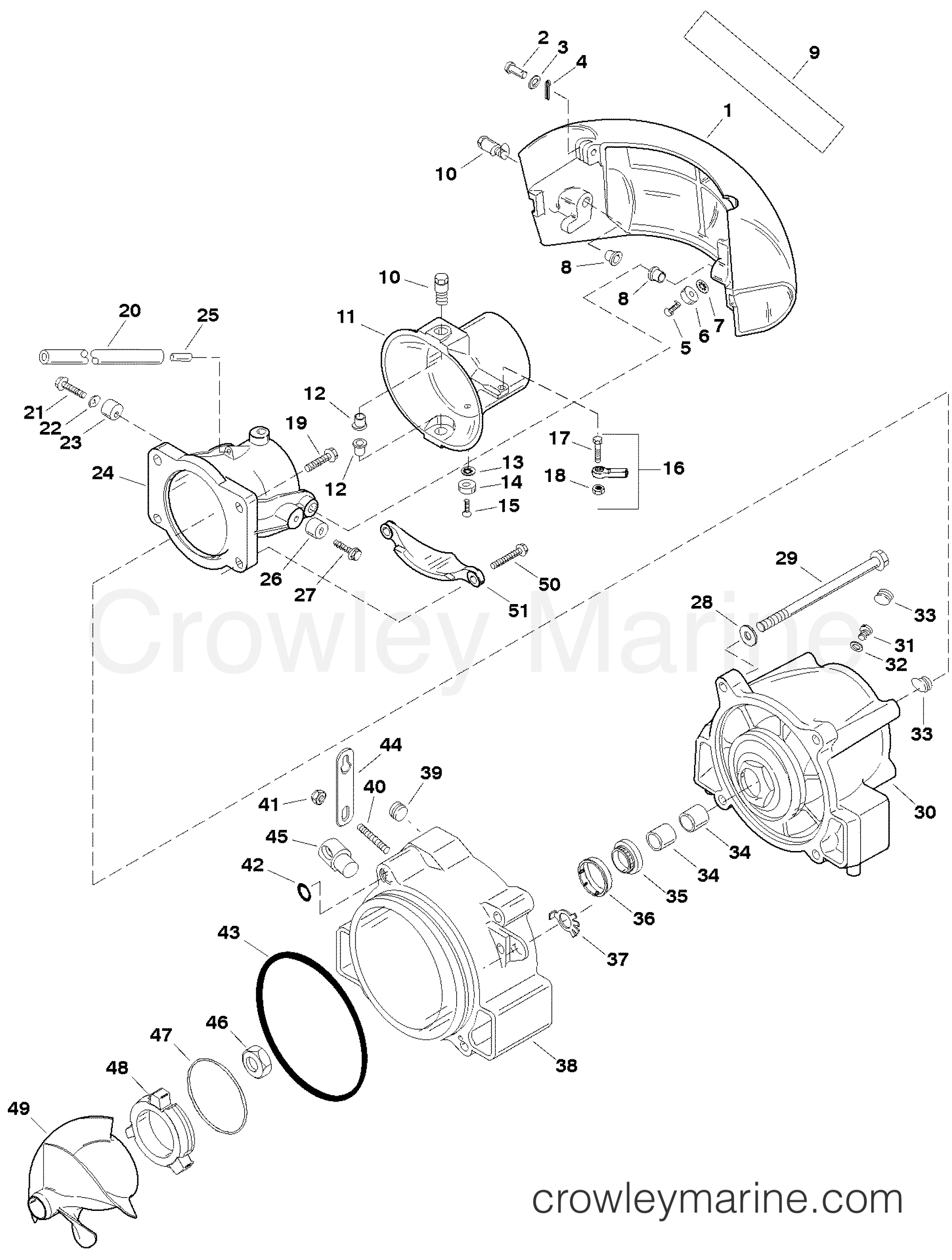 NOZZLE/RUDDER COMPONENTS - 1999 Sport Jet 120XR2 [JETPUMP] H76SP01VD ...