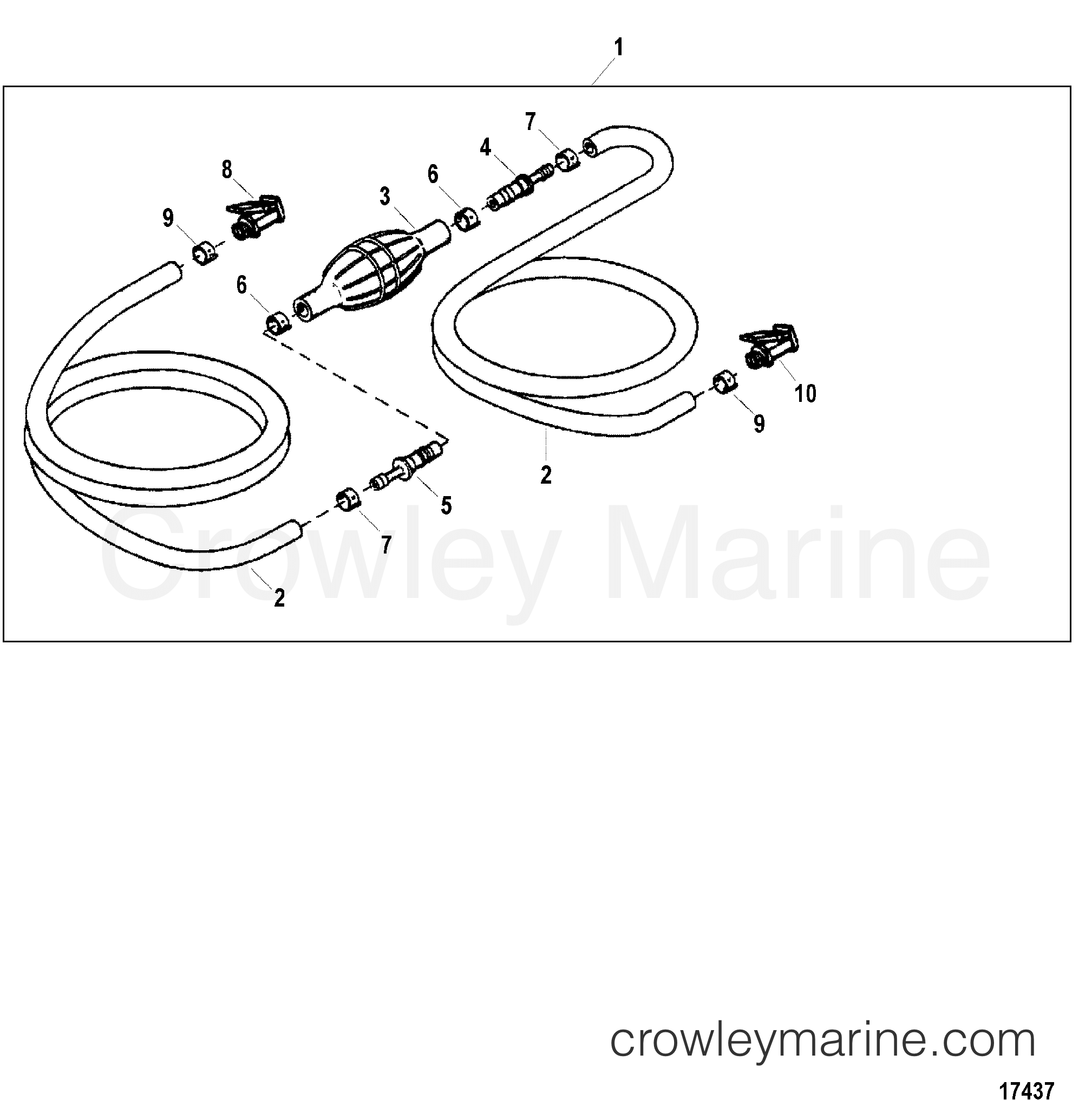 FUEL LINE ASSEMBLY, DUAL CLIP ON DISCONNECT-LOW PERM HOSE - Various ...