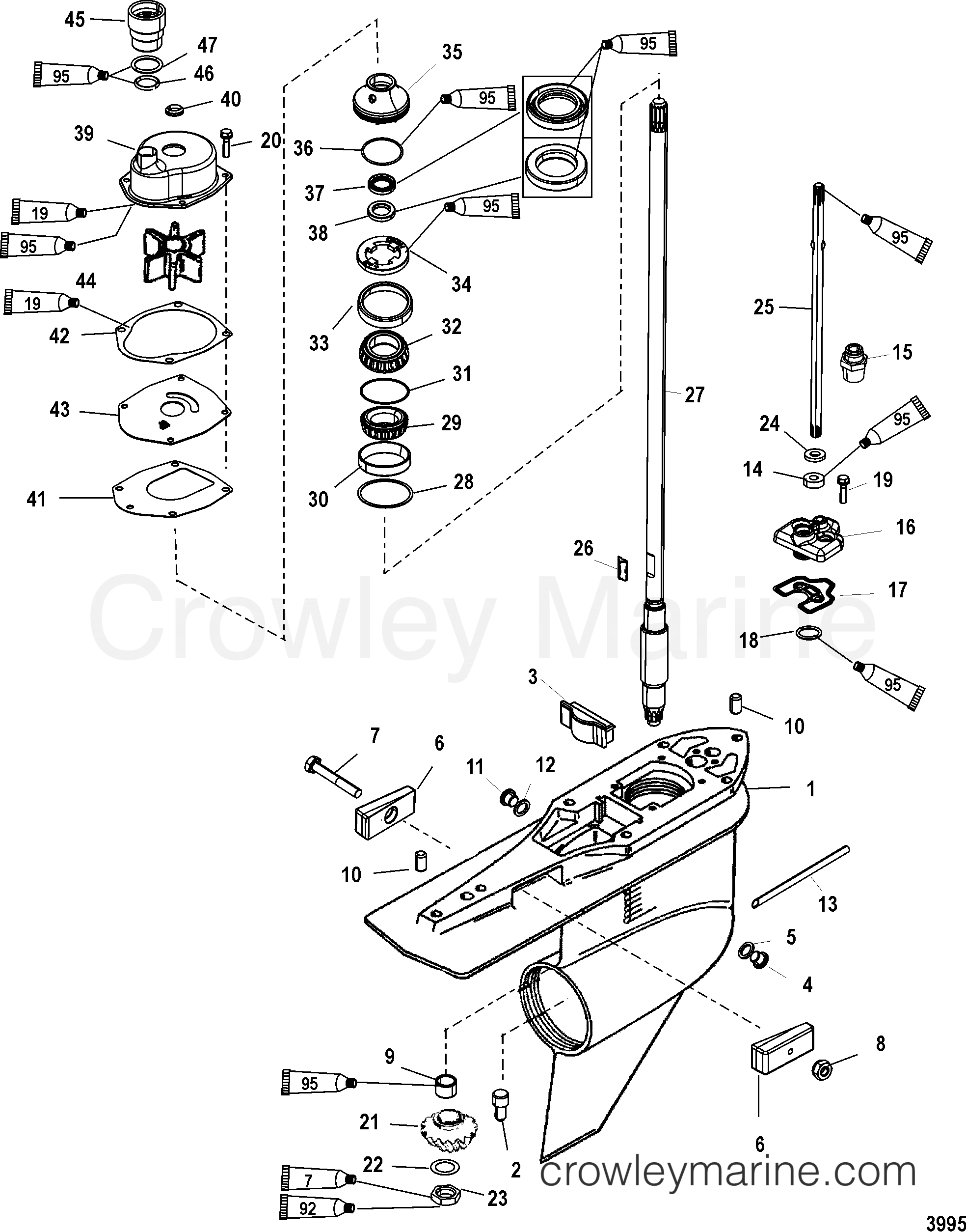 GEAR HOUSING, DRIVESHAFT-STANDARD/COUNTER-FLEETMASTER - 2005 Race ...