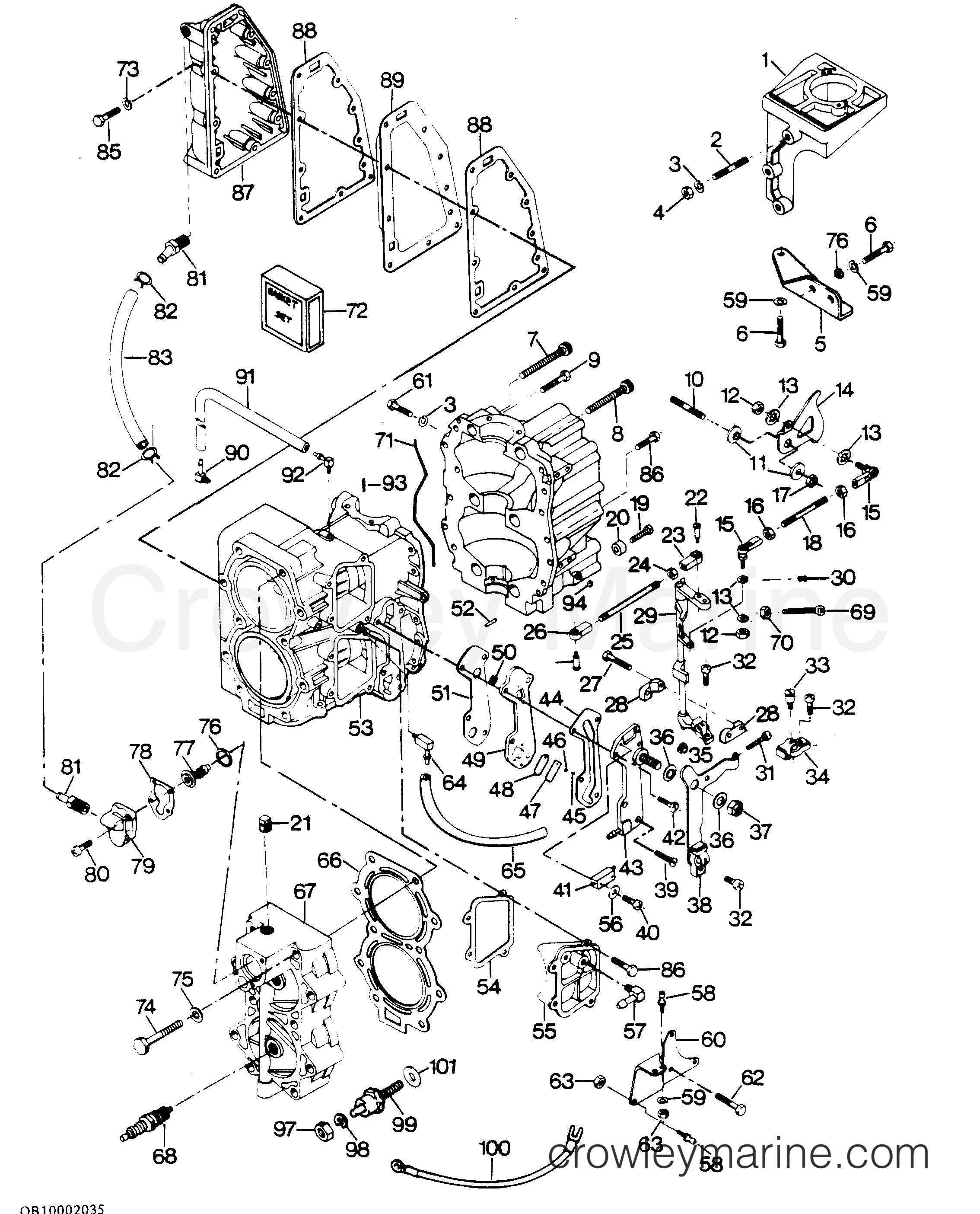 POWER HEAD - 1986 Outboard 50 H0507C86A | Crowley Marine
