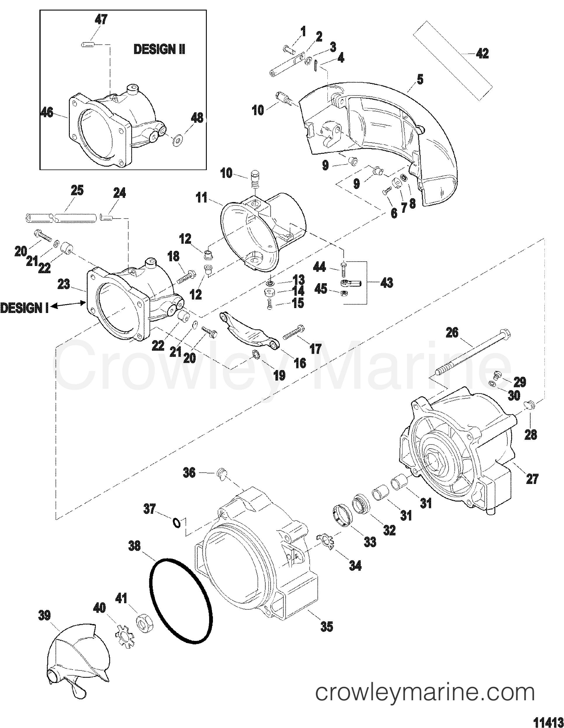 NOZZLE AND RUDDER(SERIAL NUMBER 0E203000 THRU 0E344999) - 1997 Sport ...