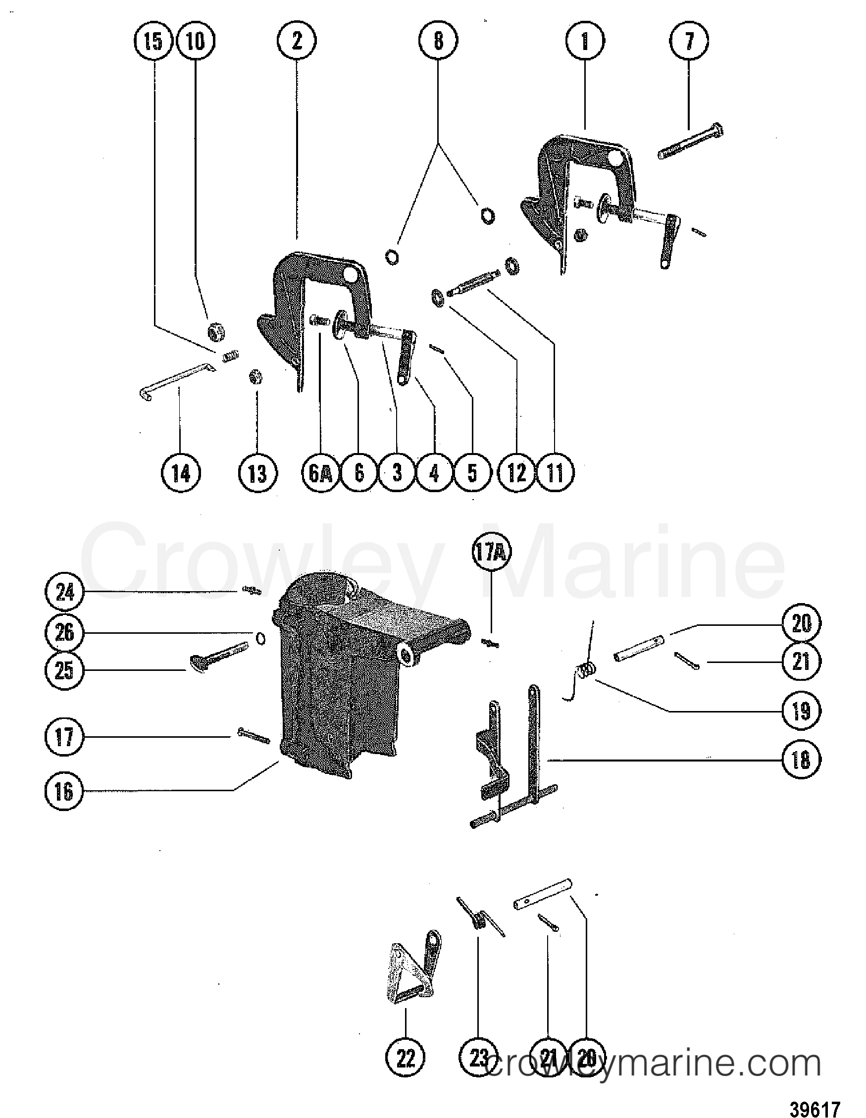 CLAMP AND SWIVEL BRACKET ASSEMBLY - 1979 Outboard 3.6 [ML] 1003229 ...