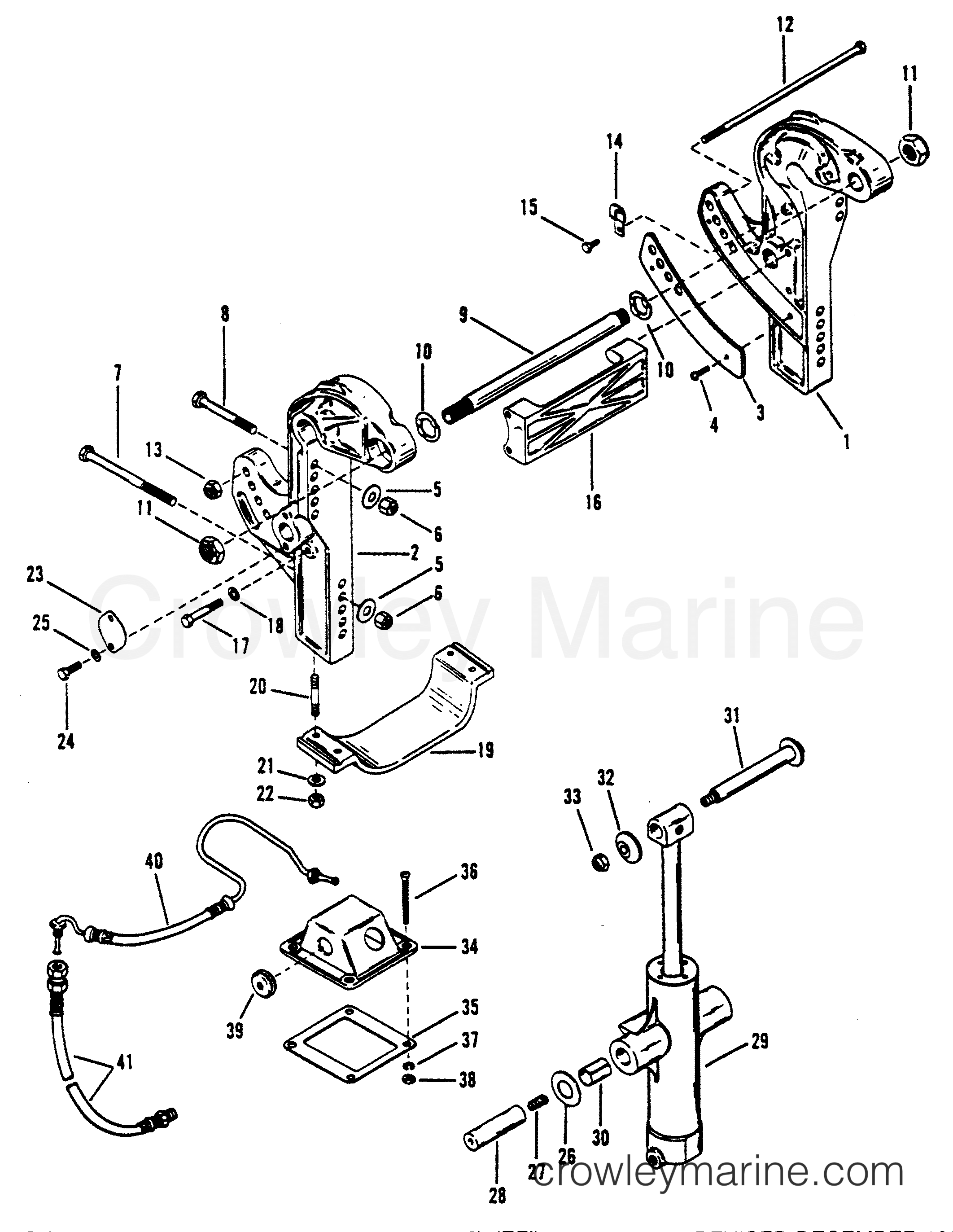 TRANSOM BRACKETS - 1994 Race Outboard 2.5 OS [CL EFI] 1925242PH ...