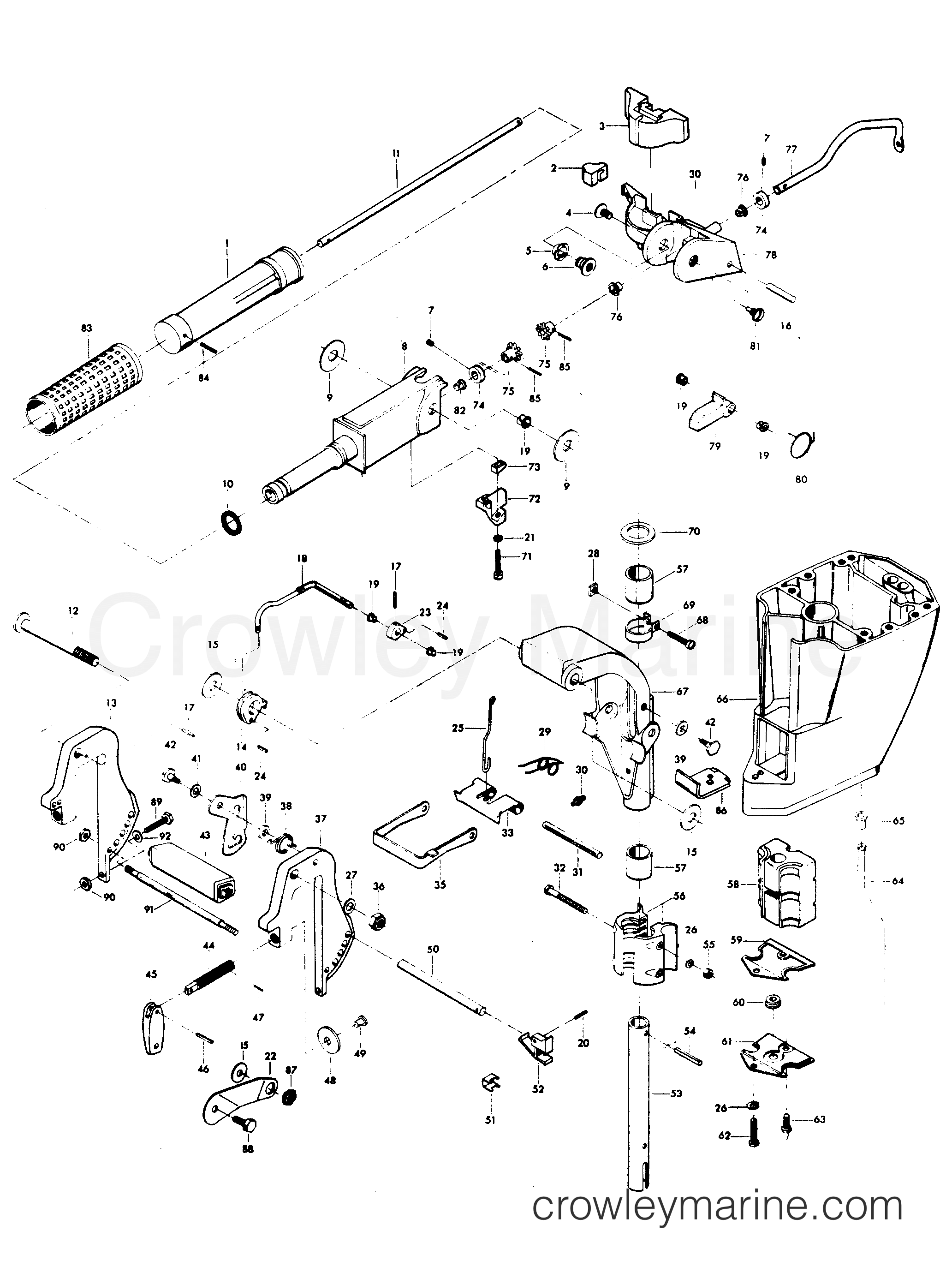 MOTOR LEG - 1977 Outboard 6 60BA | Crowley Marine