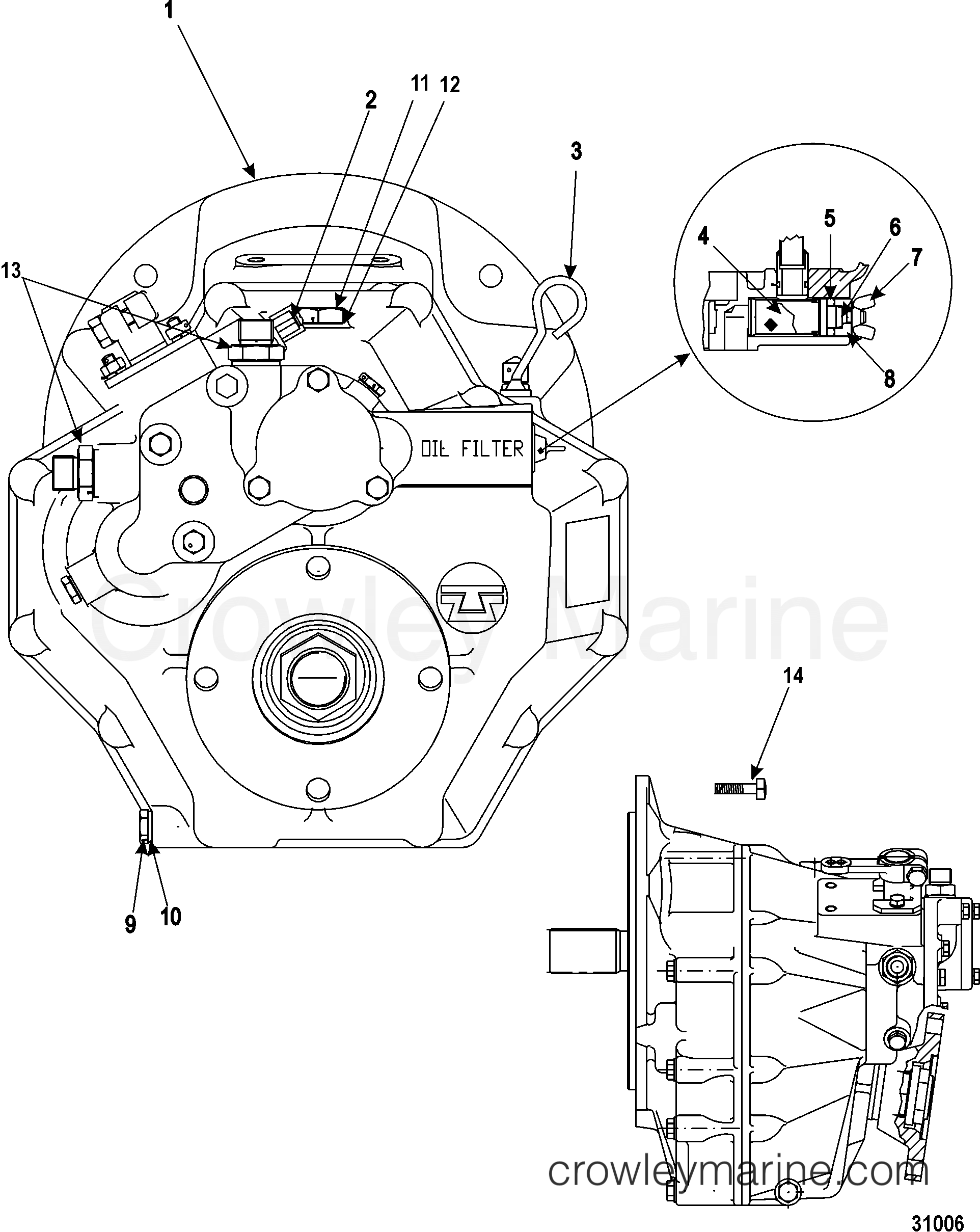 TRANSMISSION AND RELATED PARTS (INBOARD), TECHNODRIVE 345 - 2013 Stern ...