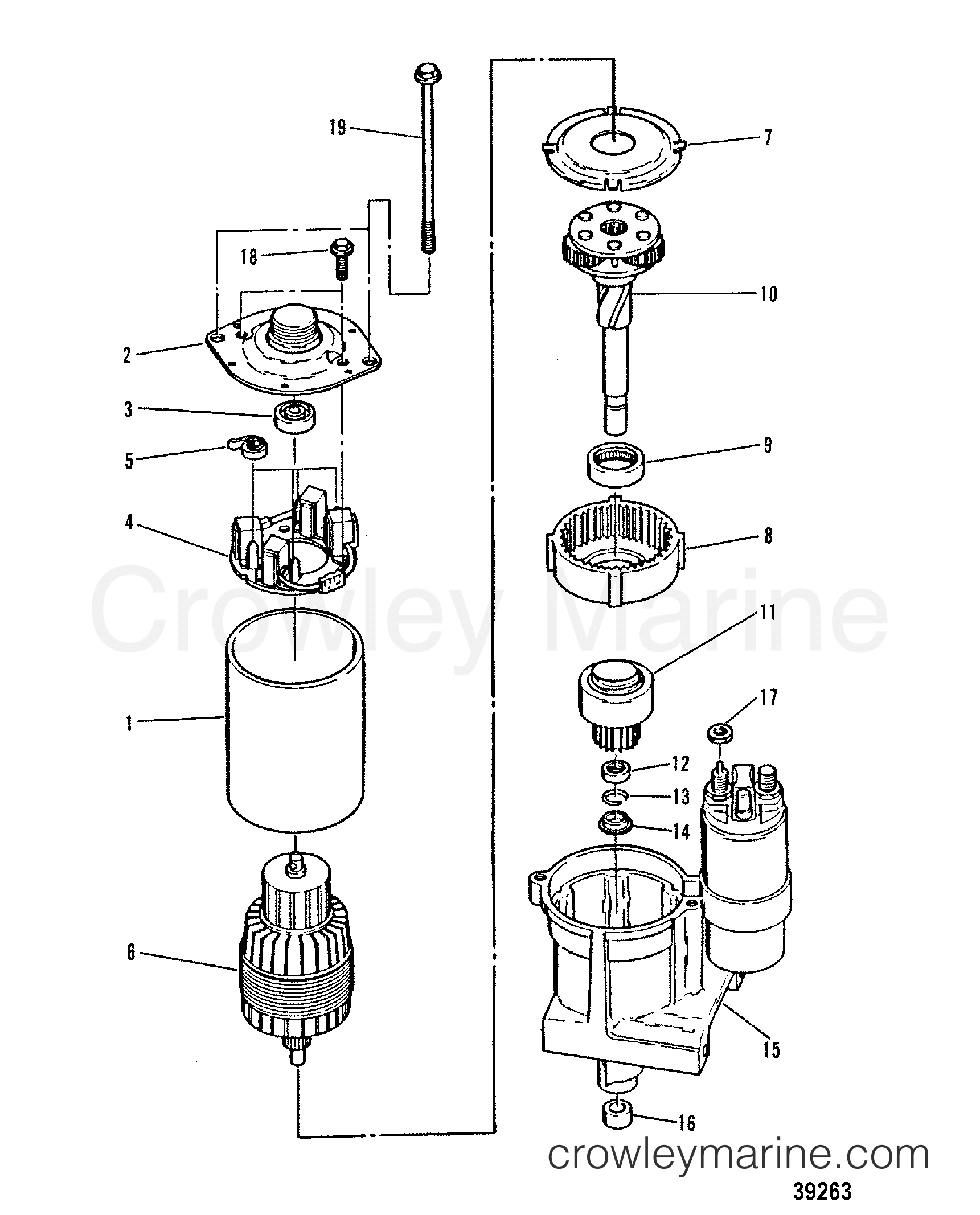 STARTER MOTOR , DELCO REMY #9000762 - 1987 Stern Drive 175 01751347 ...