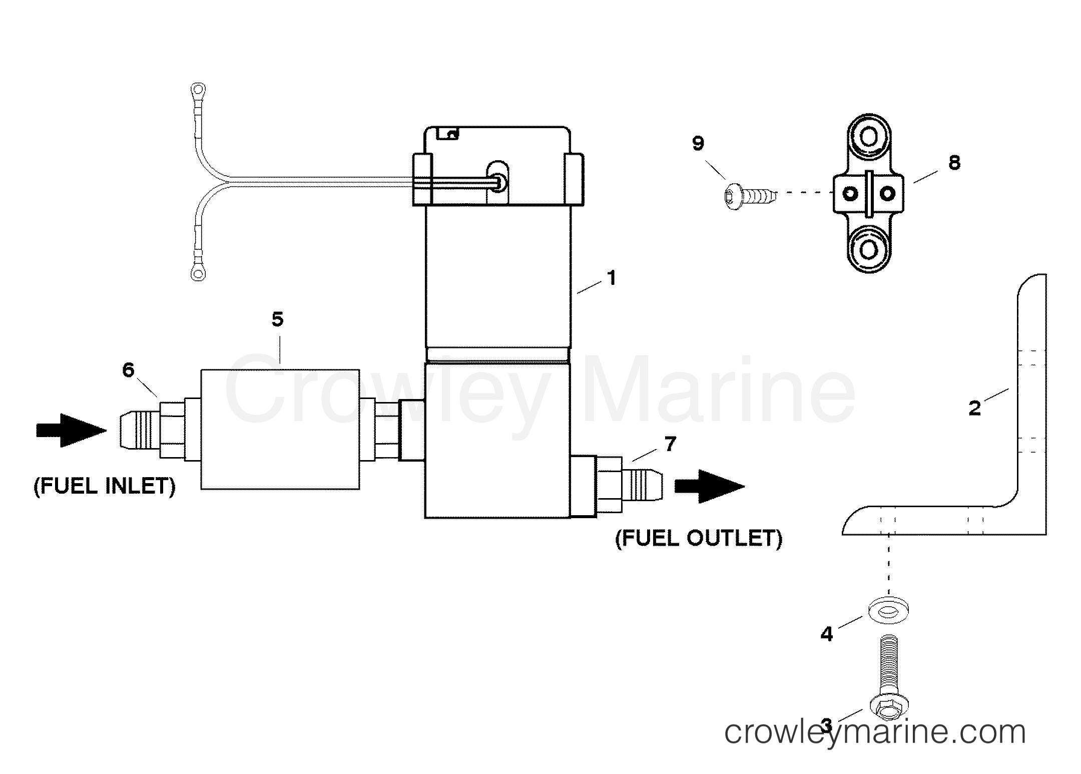 FUEL PUMP - 1995 Race Outboard F1-2.0 [RACE] 1920687RH | Crowley Marine