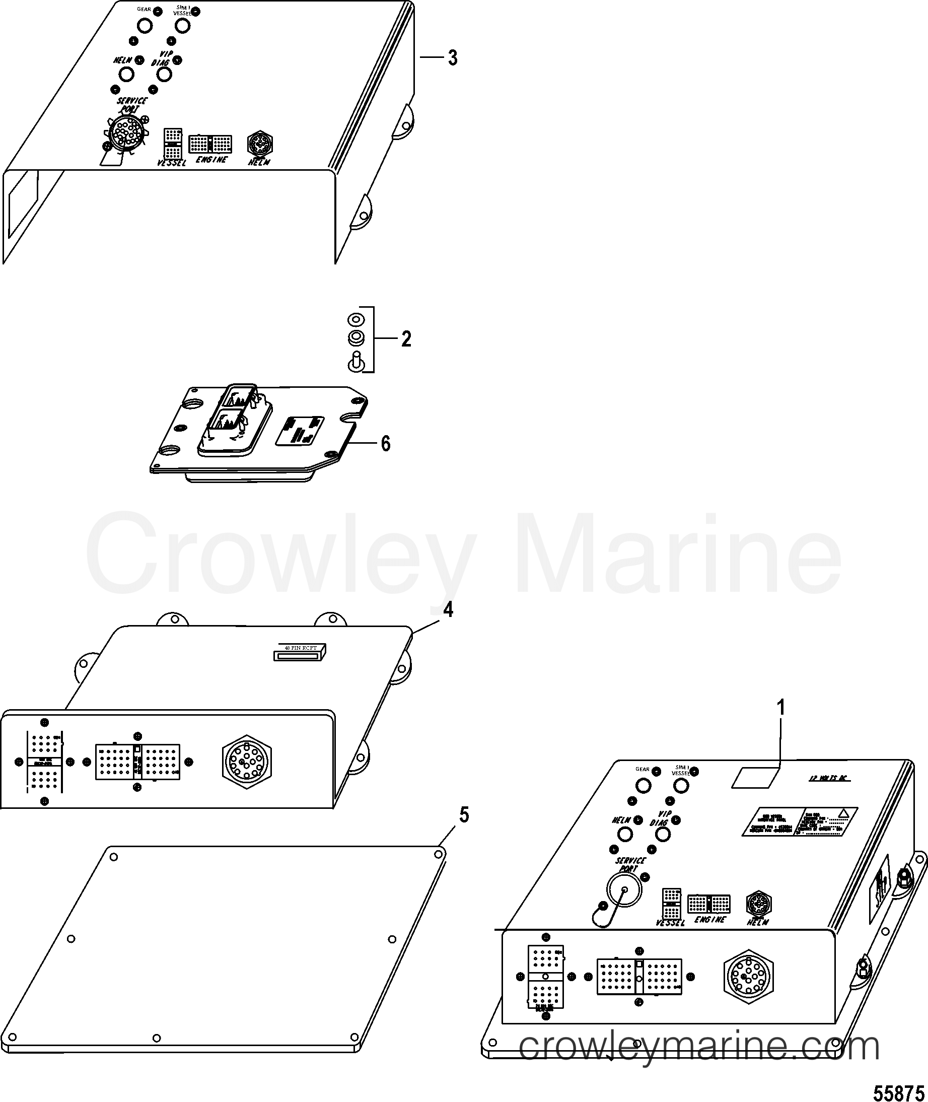 ELECTRICAL COMPONENTS, VESSEL INTERFACE PANEL (VIP) (48 PIN) - 2014 ...
