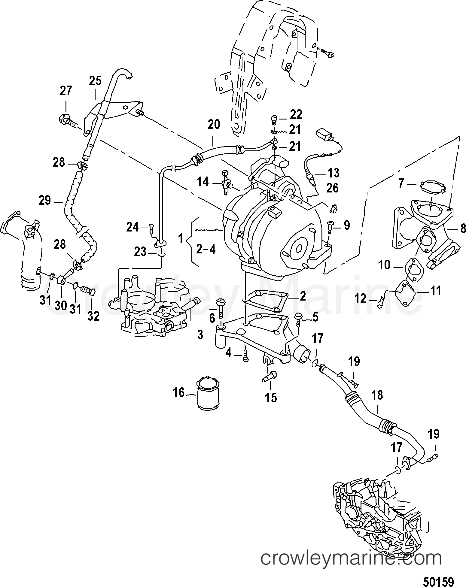 TURBOCHARGER, BSP - 2012 Inboard Engine 3.0L TDI 3D300013D | Crowley Marine