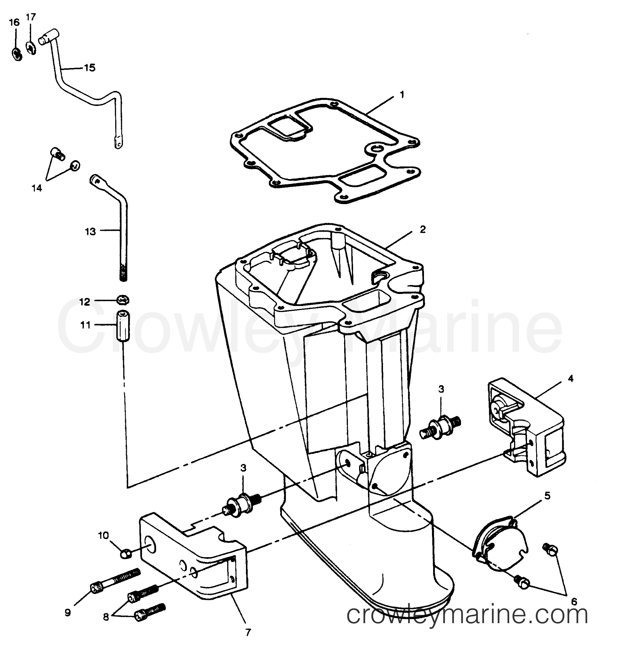 MOTOR LEG - 1988 Outboard 50 H0507C88B | Crowley Marine