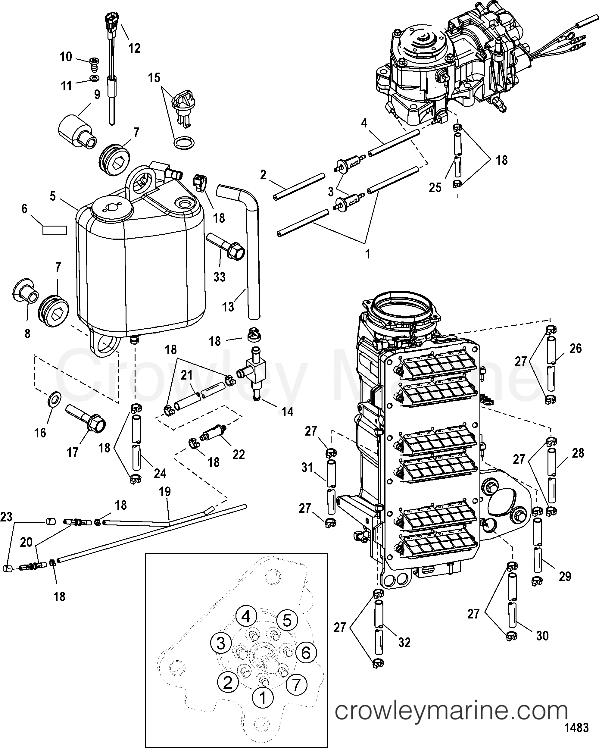 OILING SYSTEM 200/225/200 PRO XS - Serial Range Outboard 225 (DFI) 3.0L ...