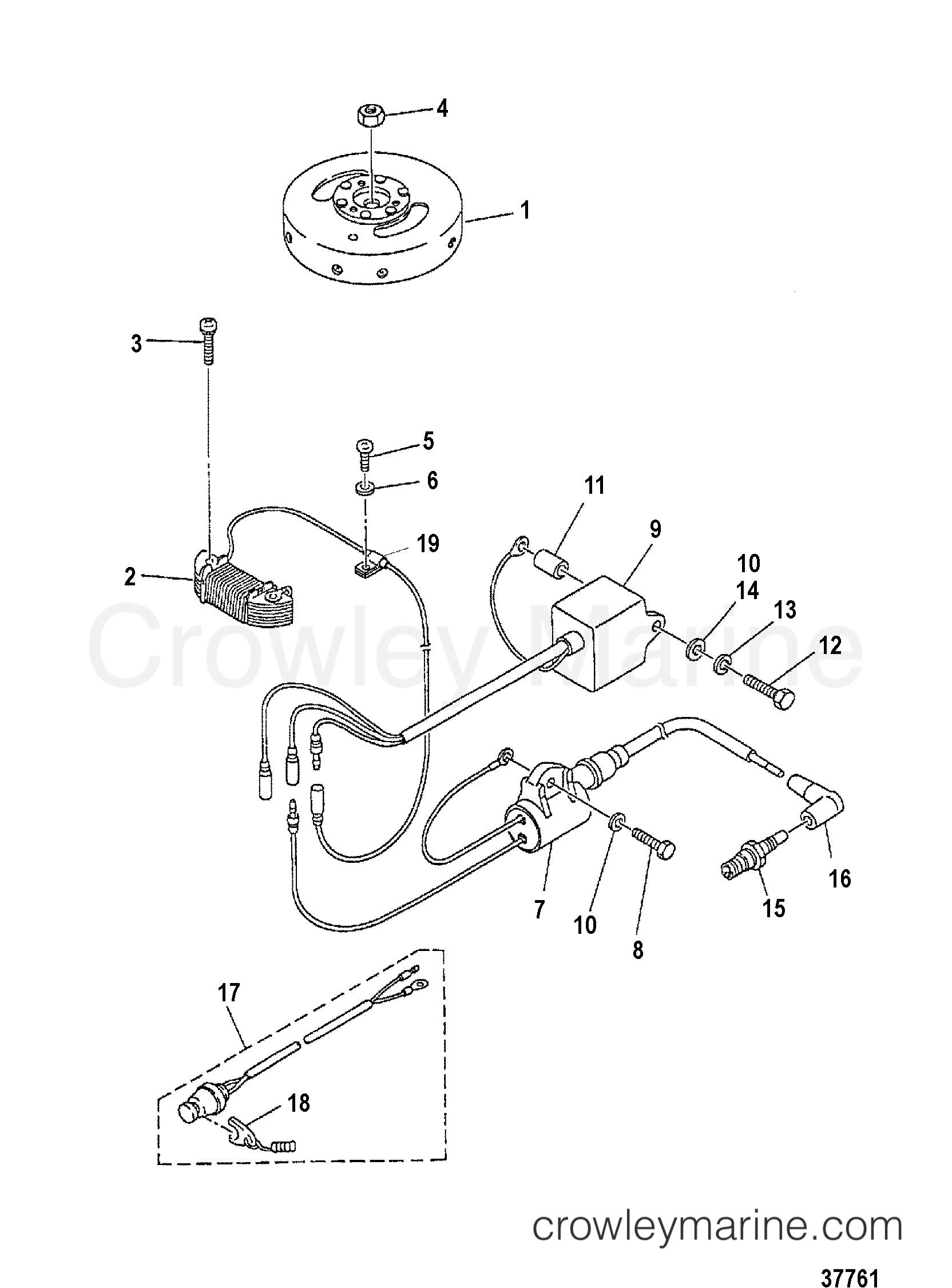 CD IGNITION - 1993 Outboard 3.3 [MH] 7003201BK | Crowley Marine