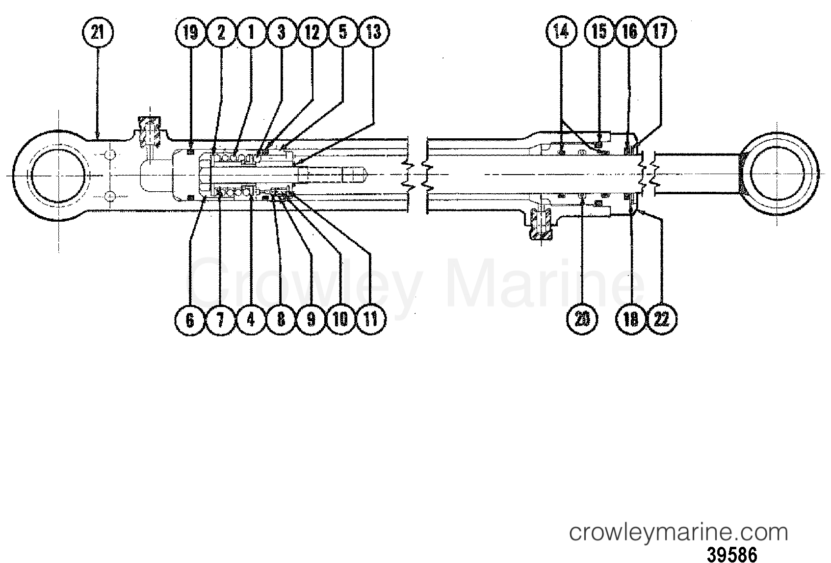 POWER TRIM CYLINDER REPAIR KITS(EXTERNAL LINE) - Serial Range Stern ...