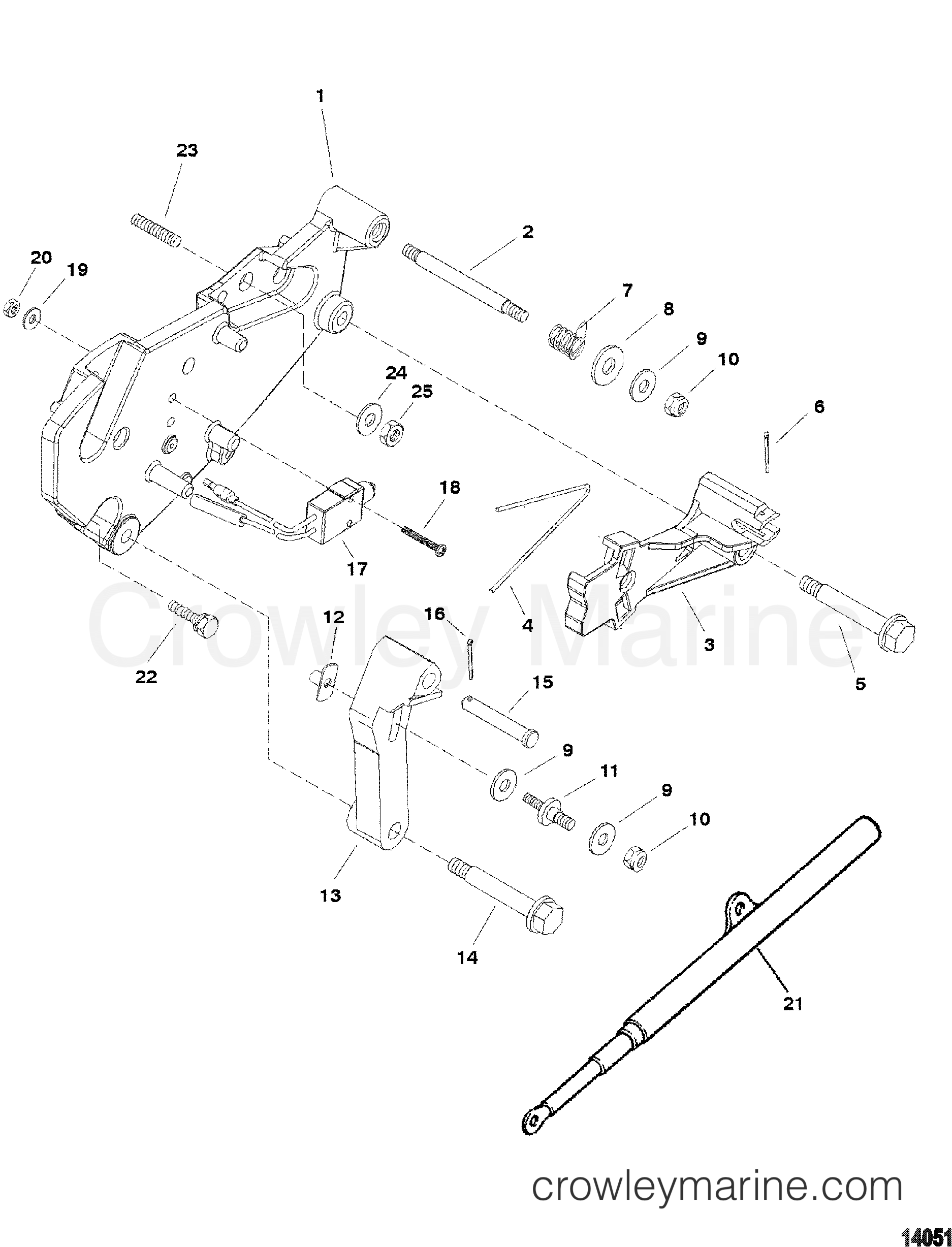 SHIFT BRACKET(ALPHA ENGINES) - 1998 Stern Drive 4.3L [ALPHA] 4211015L1 ...