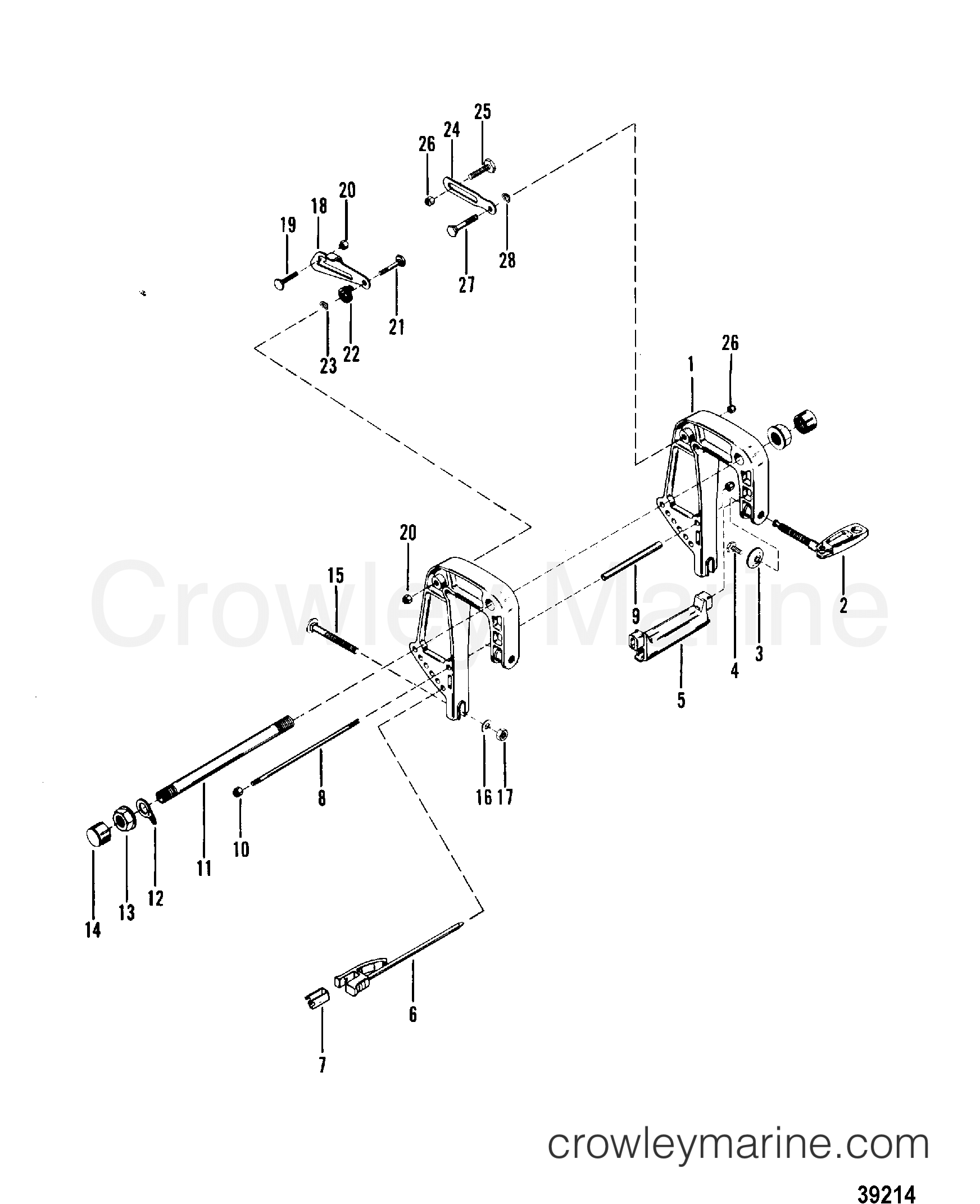 CLAMP BRACKET ASSEMBLY - 1980 Outboard 25 [EL] 1025520 | Crowley Marine