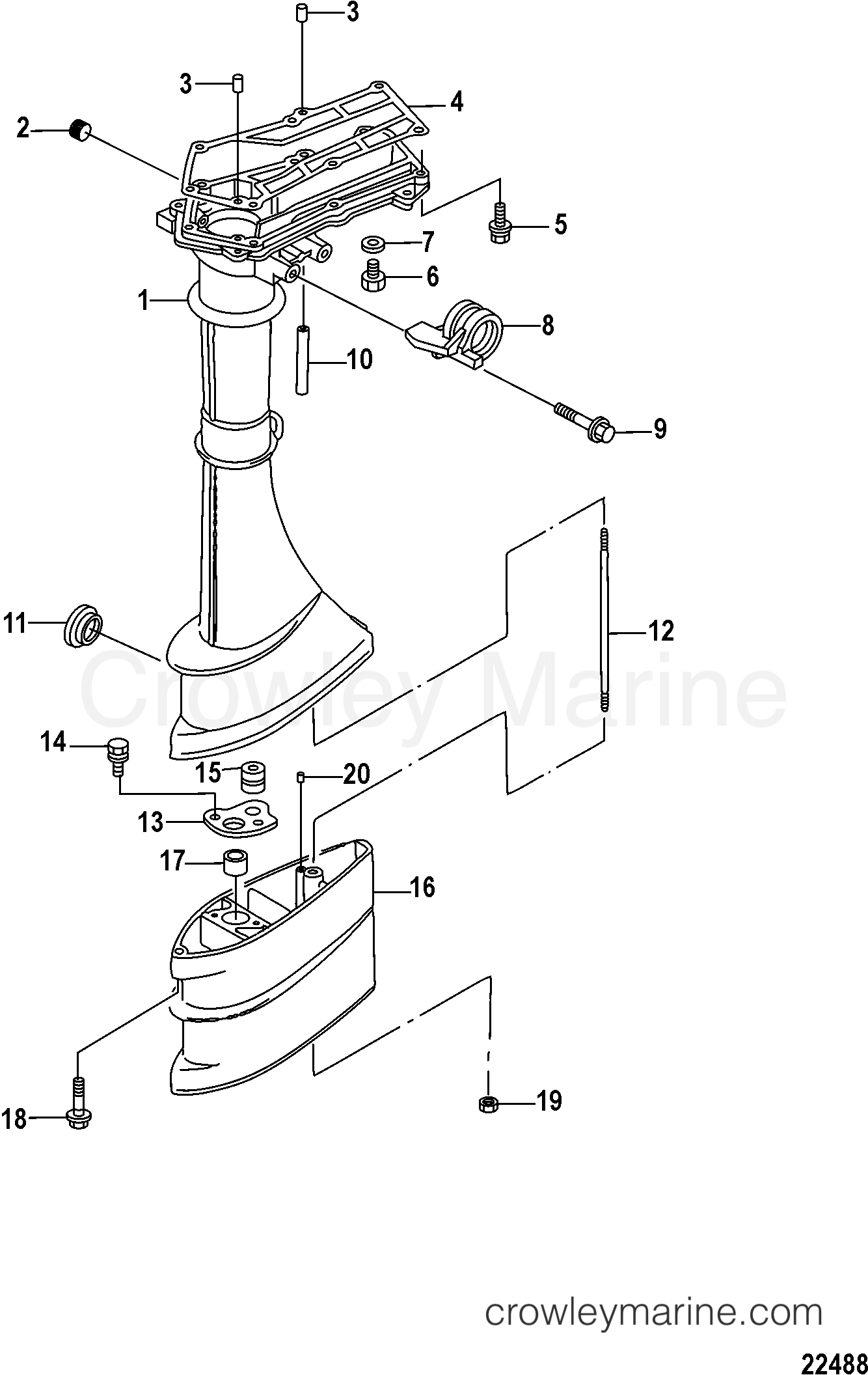 DRIVESHAFT HOUSING - 2006 Outboard 2.5 [M 4] 7F02201ZK | Crowley Marine