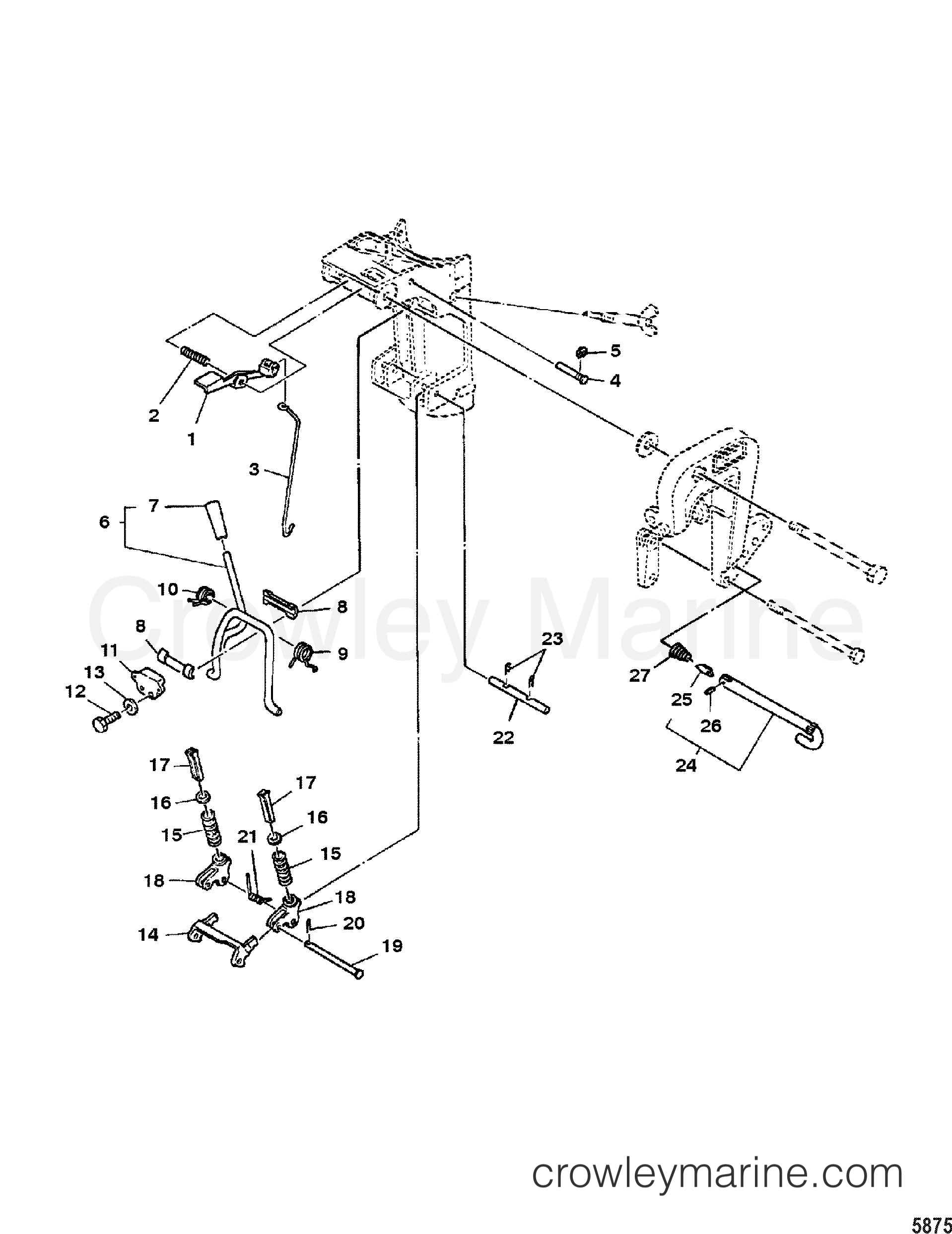 REVERSE LOCK - Serial Range Outboard 8 K-LONG 680-348706 & Up [USA ...