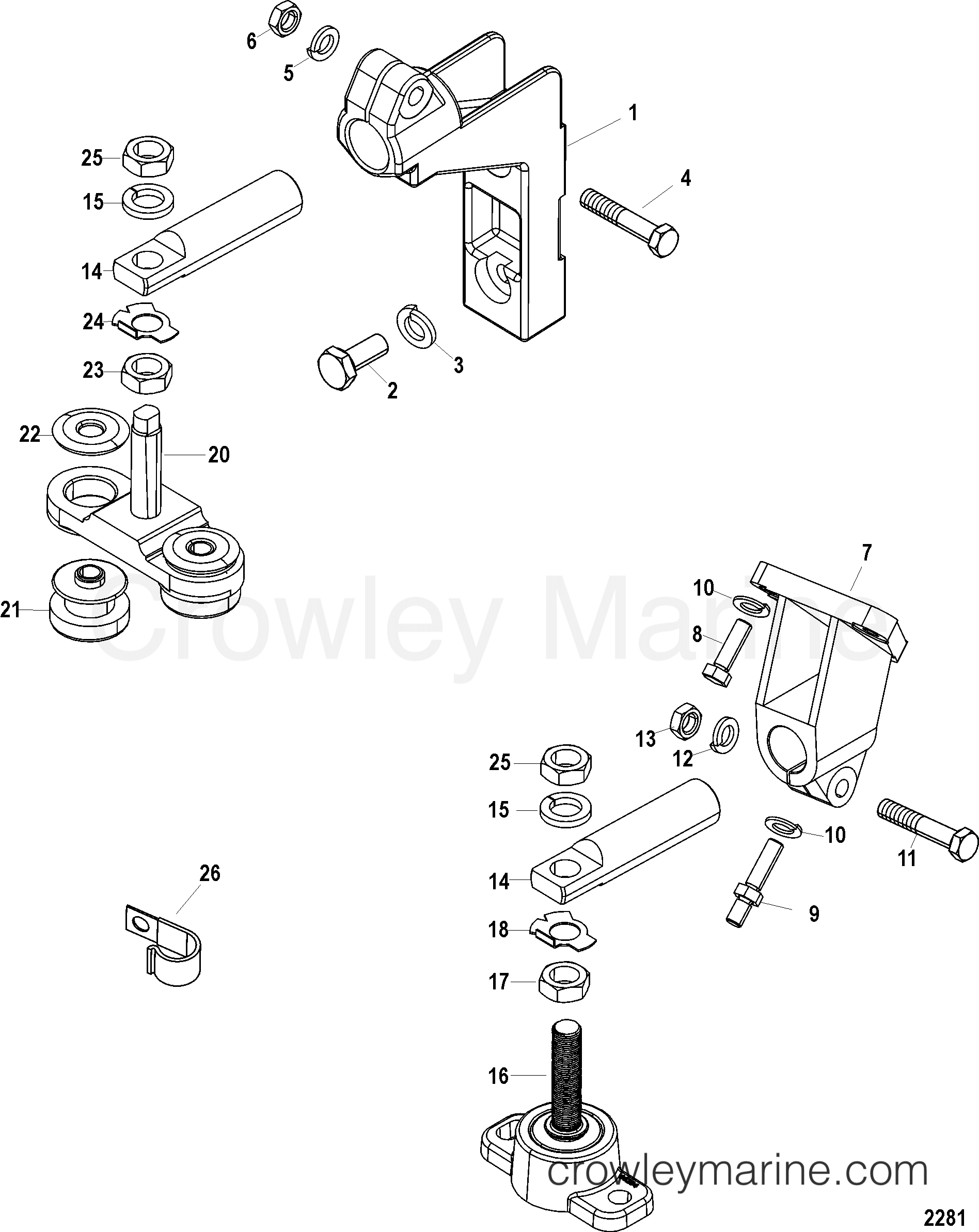TRANSMISSION AND ENGINE MOUNTING - 1998 Inboard Engine 350 MAG [MPI SKI ...