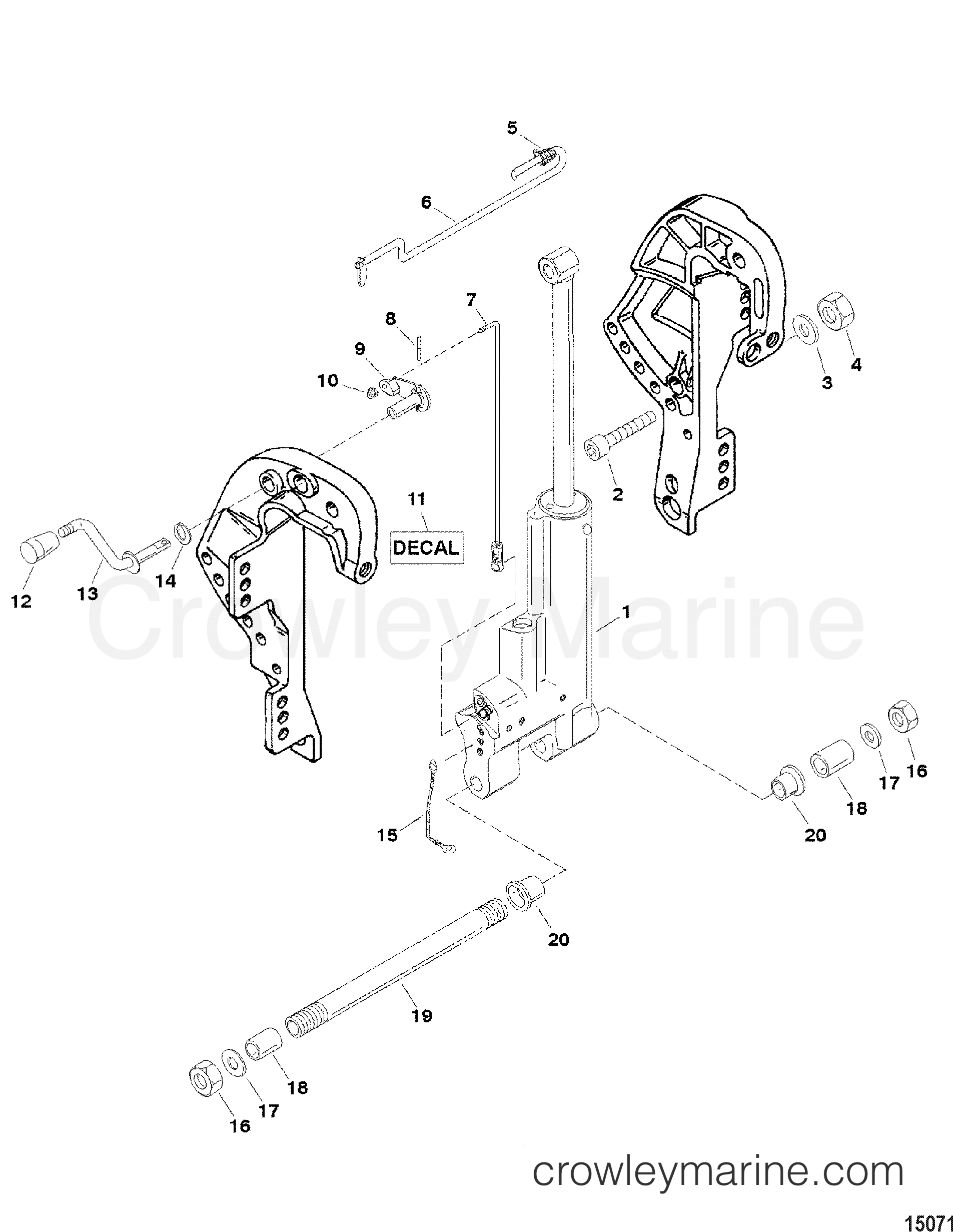 POWER TRIM KIT, GAS ASSIST(828533A2) - Various Years Rigging Trim ...