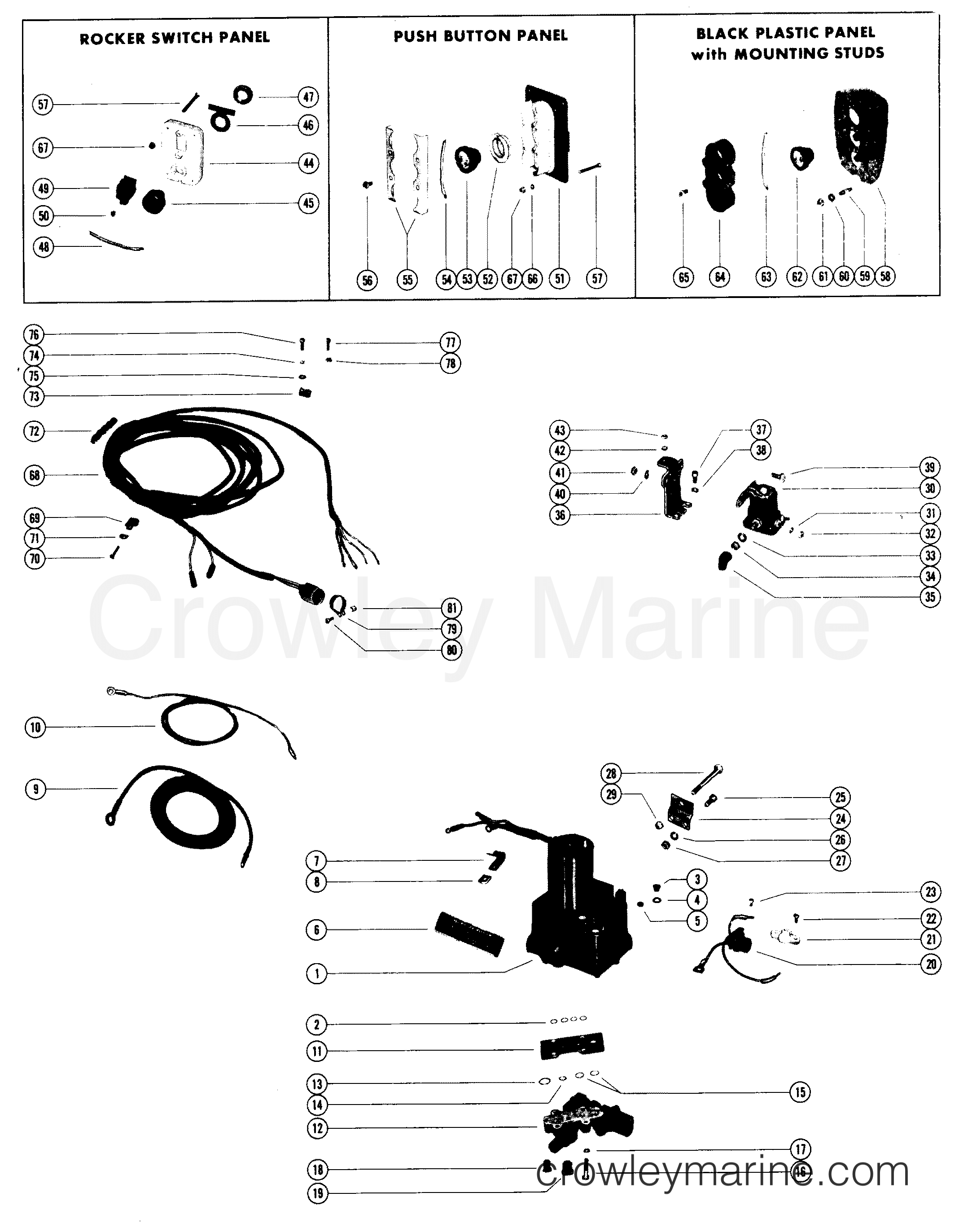 OUTBOARD POWER TRIM KIT COMPLETE A - Various Years Rigging Trim / Tilt ...