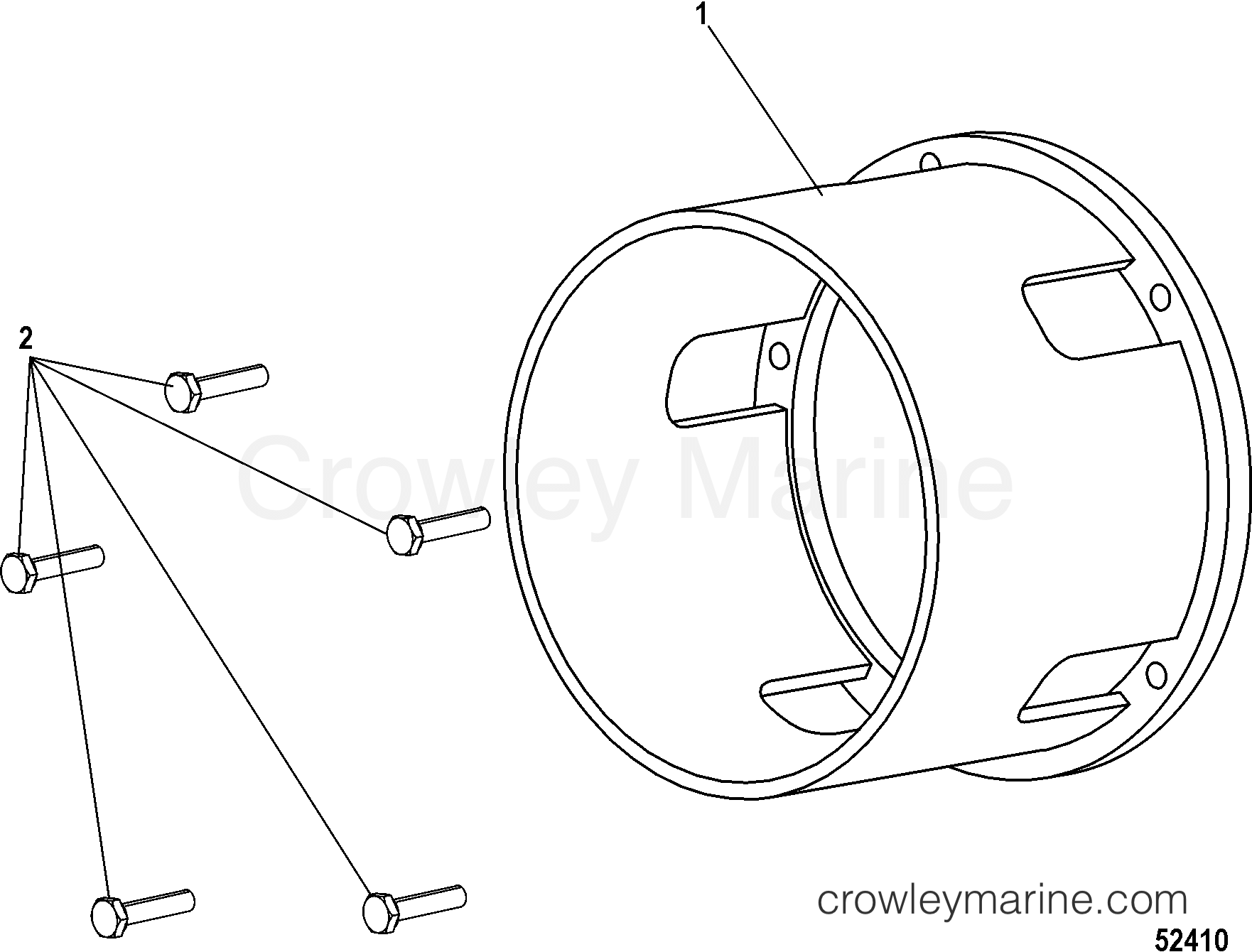SHAFT GUARD, POD, QSM - 2012 Stern Drive ZEUS DRV [CENTR 1.34 ...