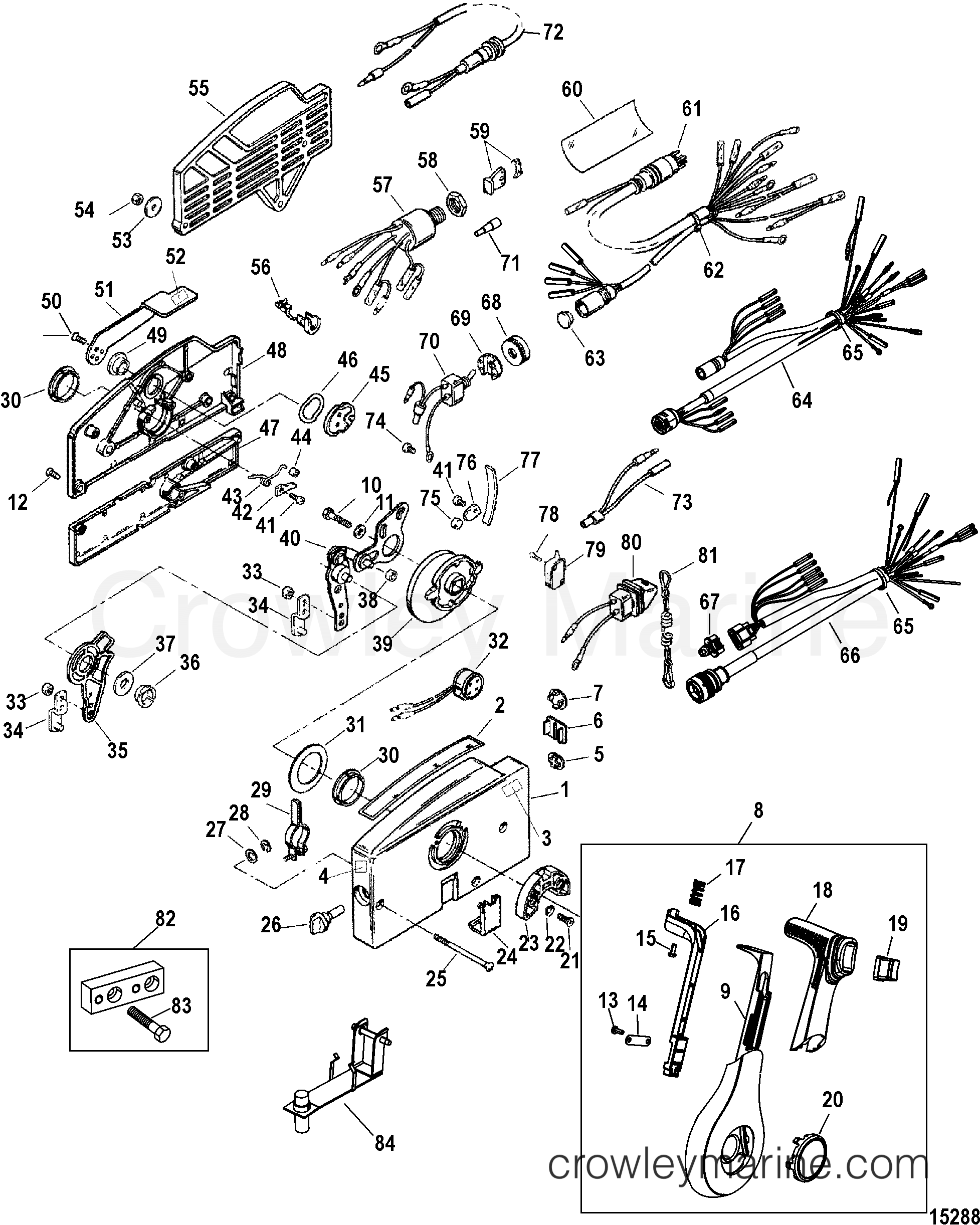 REMOTE CONTROL-4000 SIDE MOUNT(NON POWER TRIM) - Various Years Rigging ...