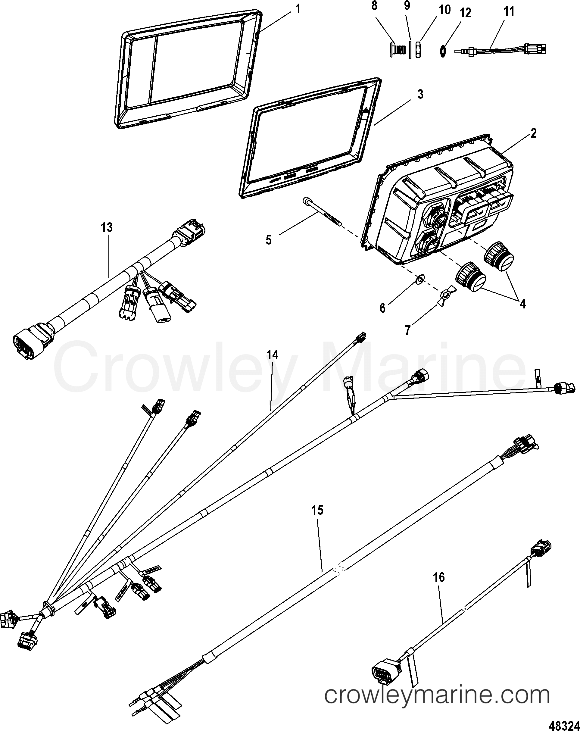 VESSELVIEW KIT, MERCURY STANDARD - Various Years Rigging Axius Rigging ...