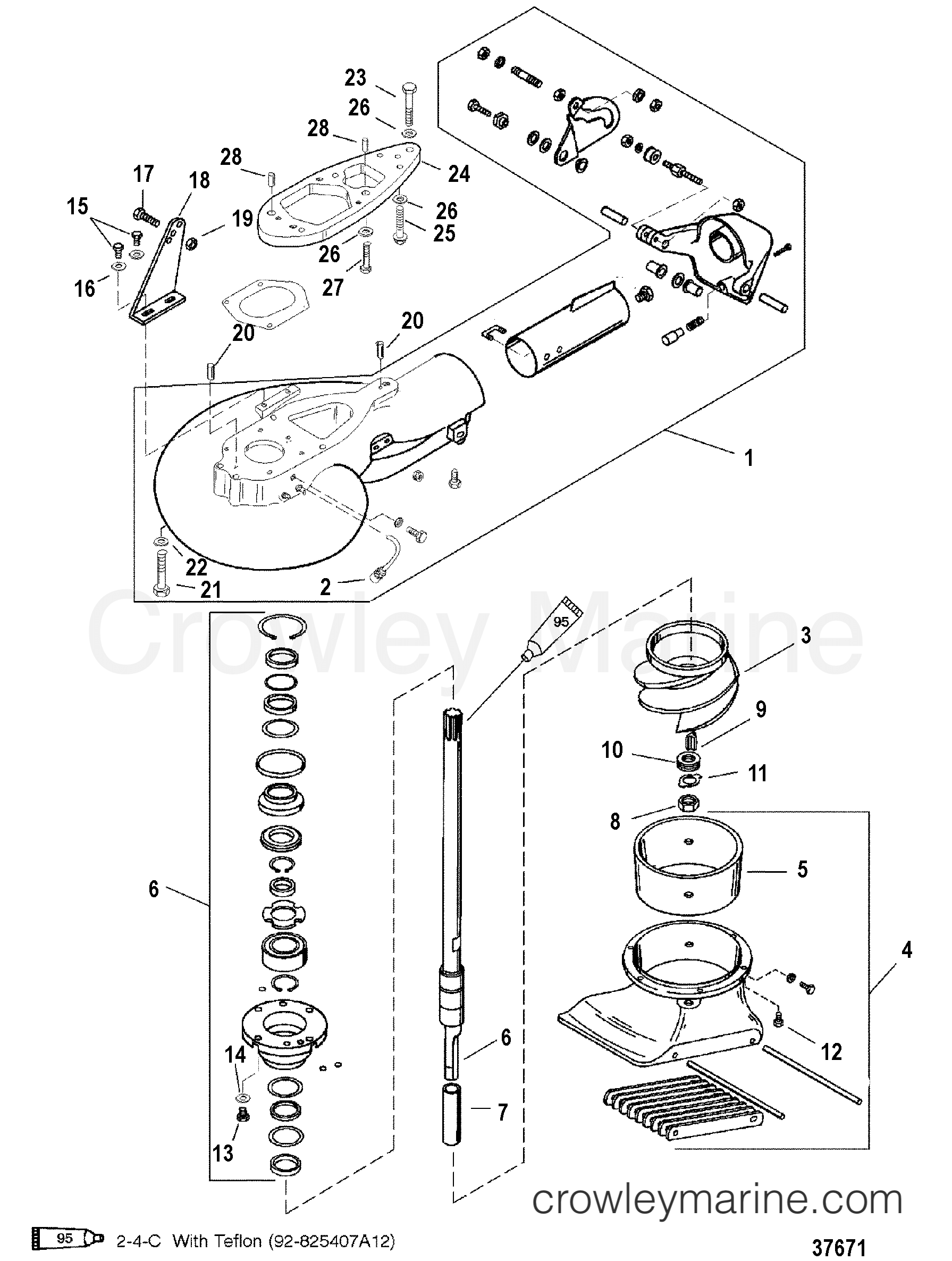 JET PUMP ASSEMBLY - 1997 Outboard 40 [ELHPTO] 70434117D | Crowley Marine