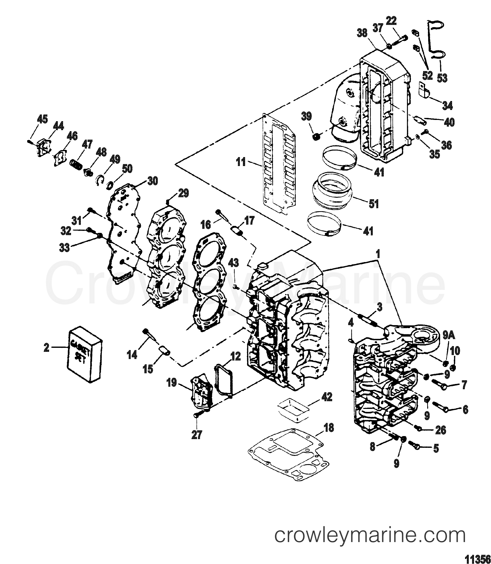 CYLINDER BLOCK - 1994 Sport Jet 90 (JET DRIVE) 1994 0E037000 THRU ...