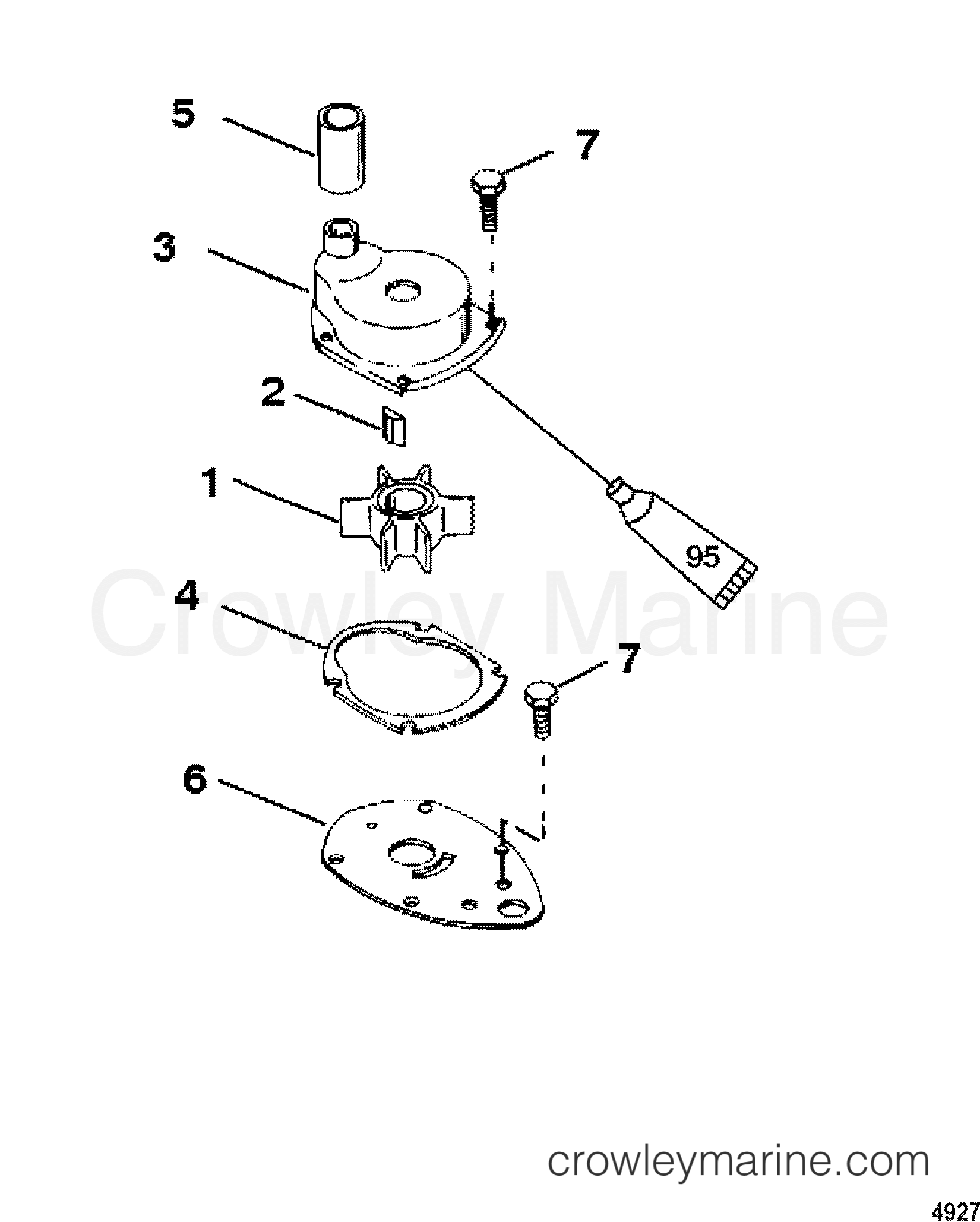 JET COMPONENTS - Serial Range Outboard 40 JET 0T178500 THRU 0T979999 ...