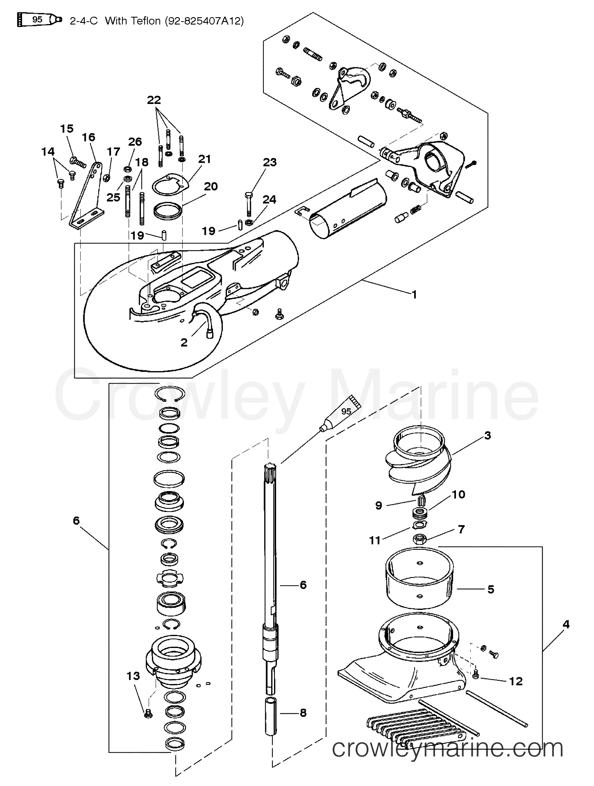 JET PUMP ASSEMBLY - 1989 Outboard 40 [ELHPTO] 70404119D | Crowley Marine
