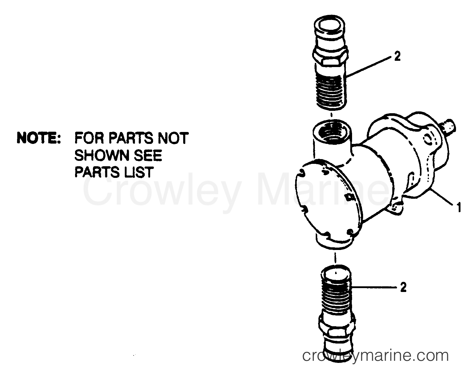 RAW WATER PUMP - 1990 Inboard Engine 3.9LD [PORT] 33912B9CS | Crowley ...