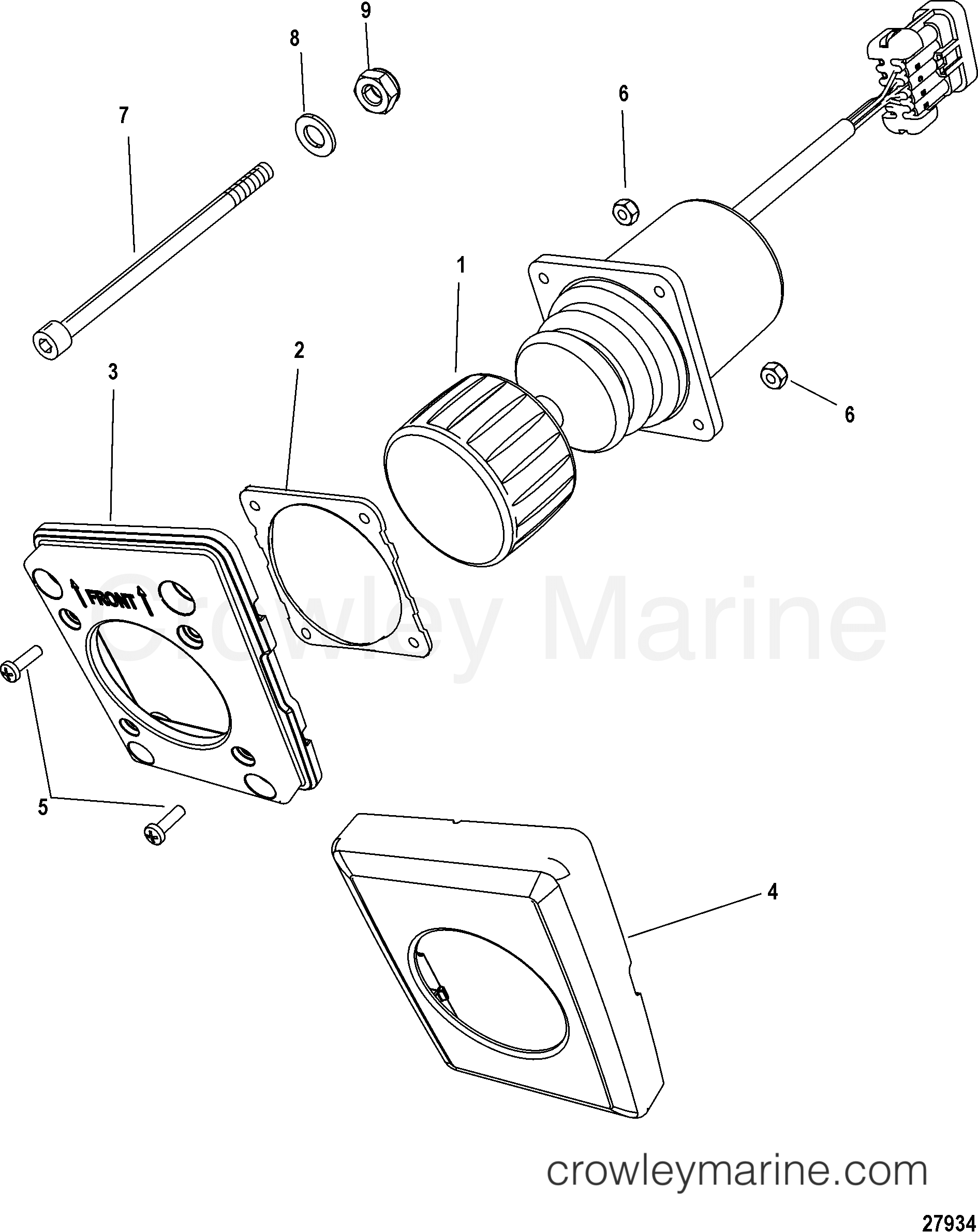 JOYSTICK HELM CONTROL KIT, 8M0033848 - Various Years Rigging Axius ...