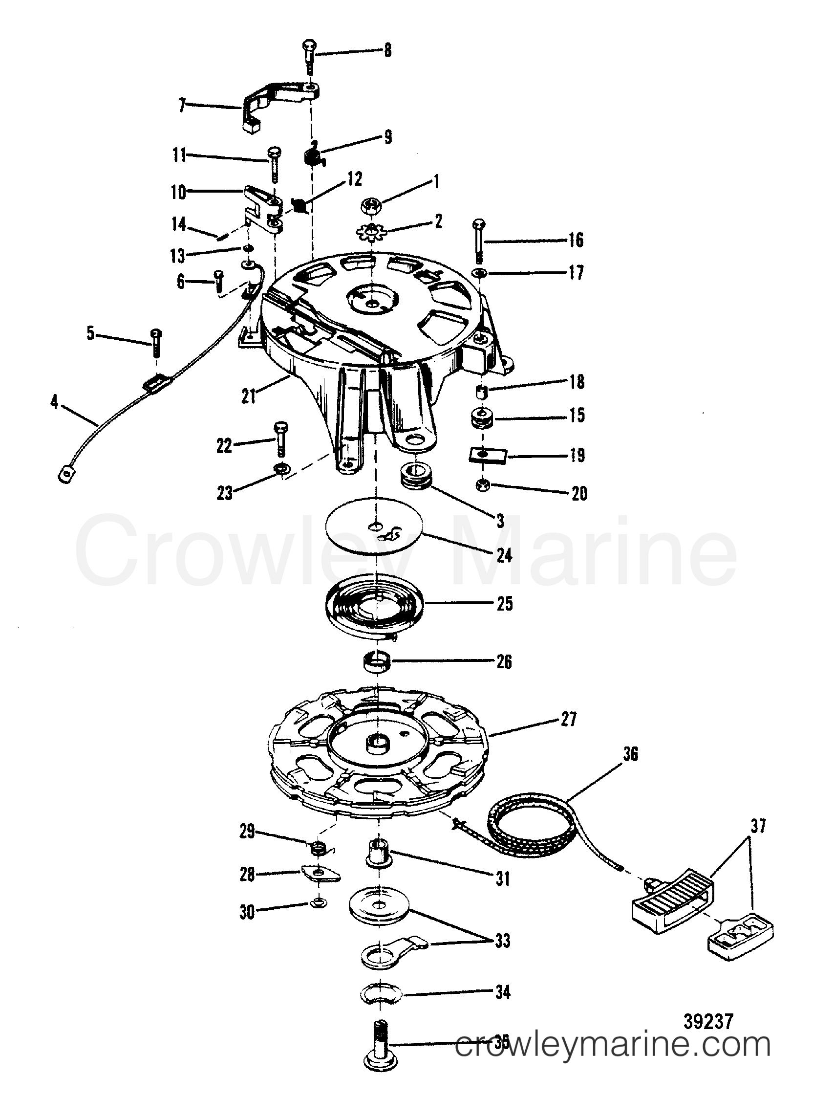 STARTER HOUSING ASSEMBLY - 1980 Outboard 40 [EH] 1040530 | Crowley Marine