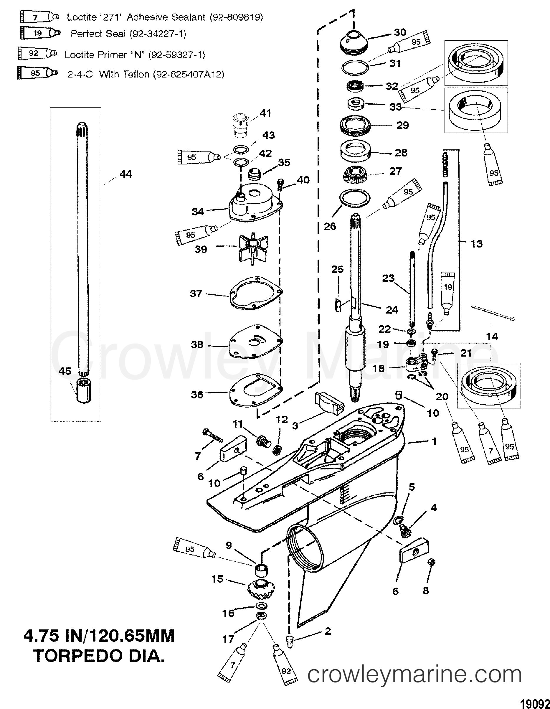 GEAR HOUSING(DRIVESHAFT)(COUNTER ROTATION) - 1998 Outboard 200DFI [XL ...