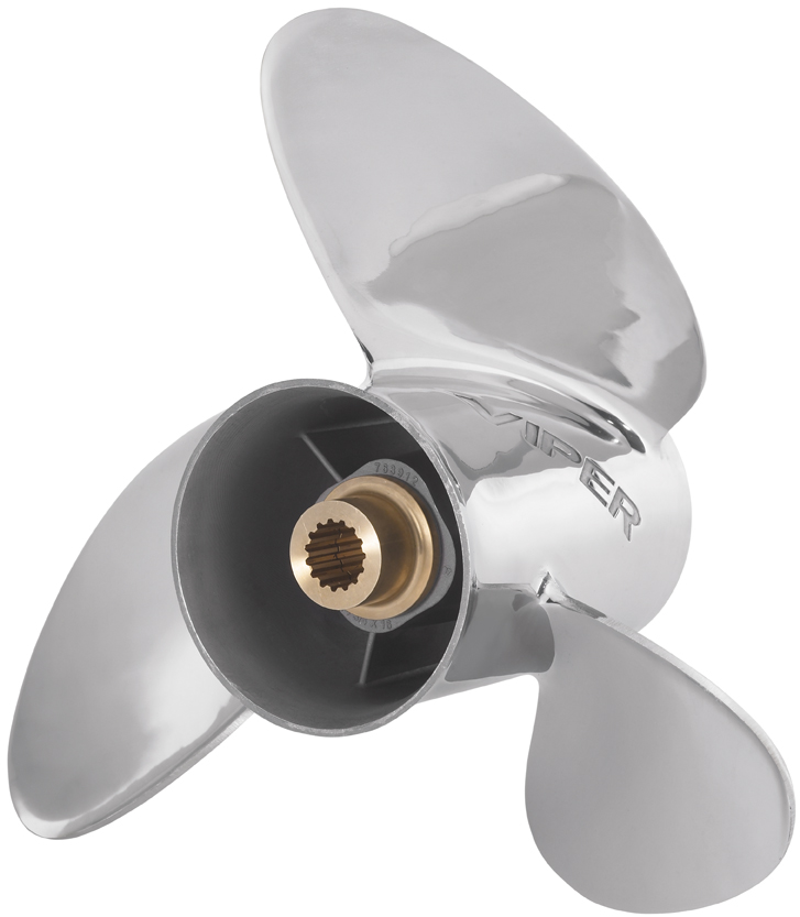 0763918 Viper Prop - 3 Blade 14.75x19RH Stainless Steel - Evinrude ...