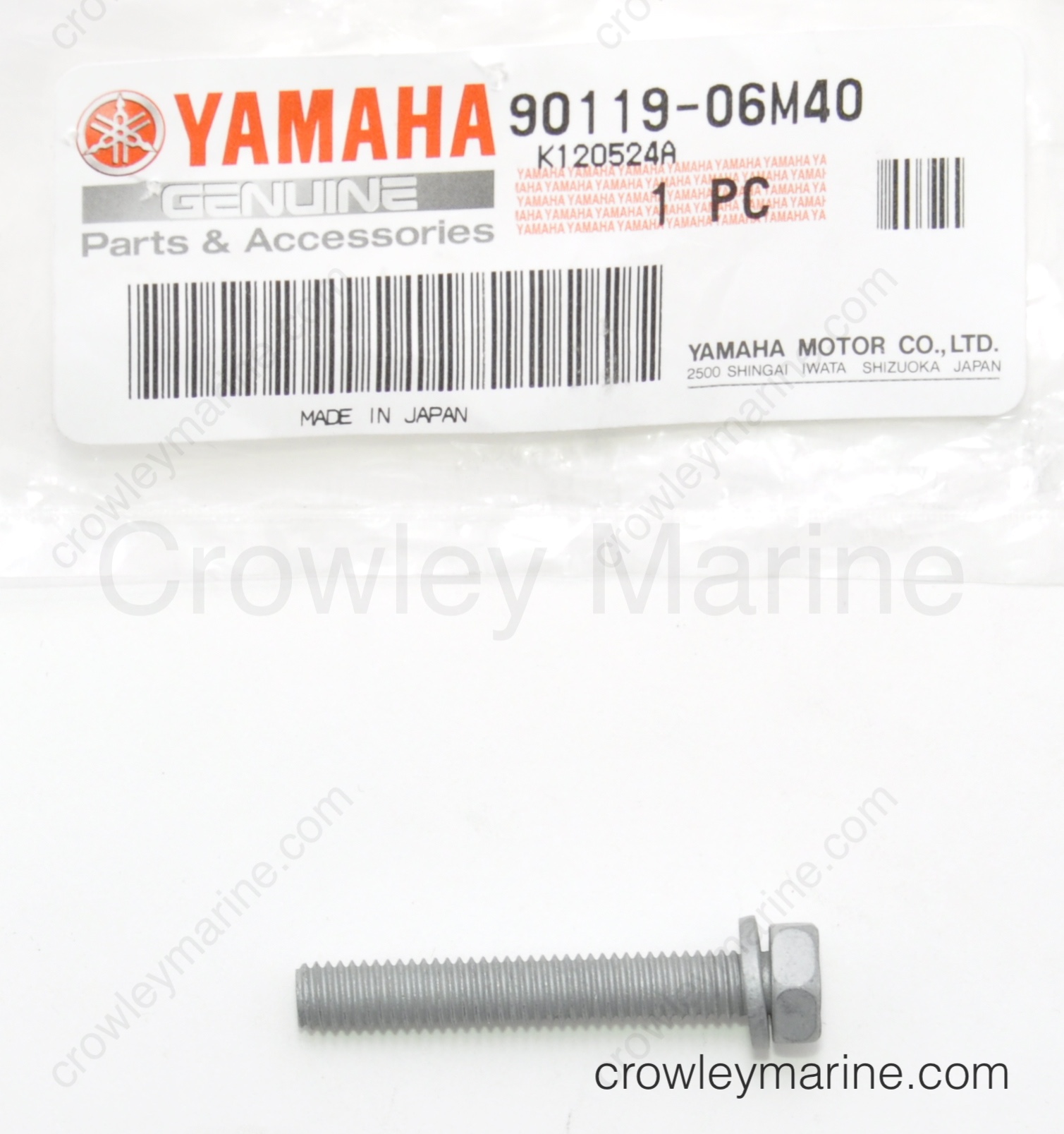 90119-06M40-00 Bolt with Washer - Yamaha Motors | Crowley Marine