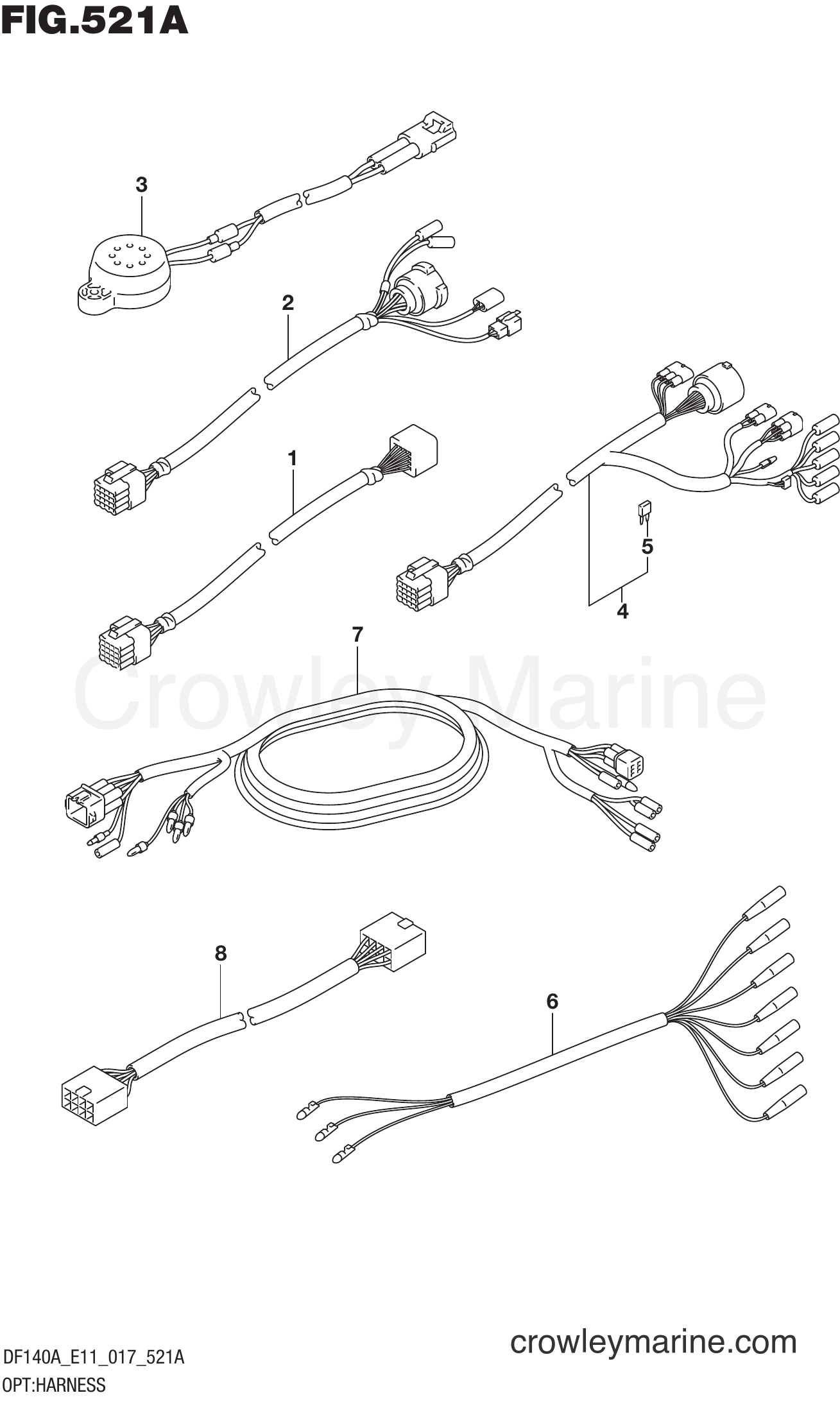 OPT:HARNESS - Serial Range Four-Stroke Outboard 100 DF100AT 710001 ...