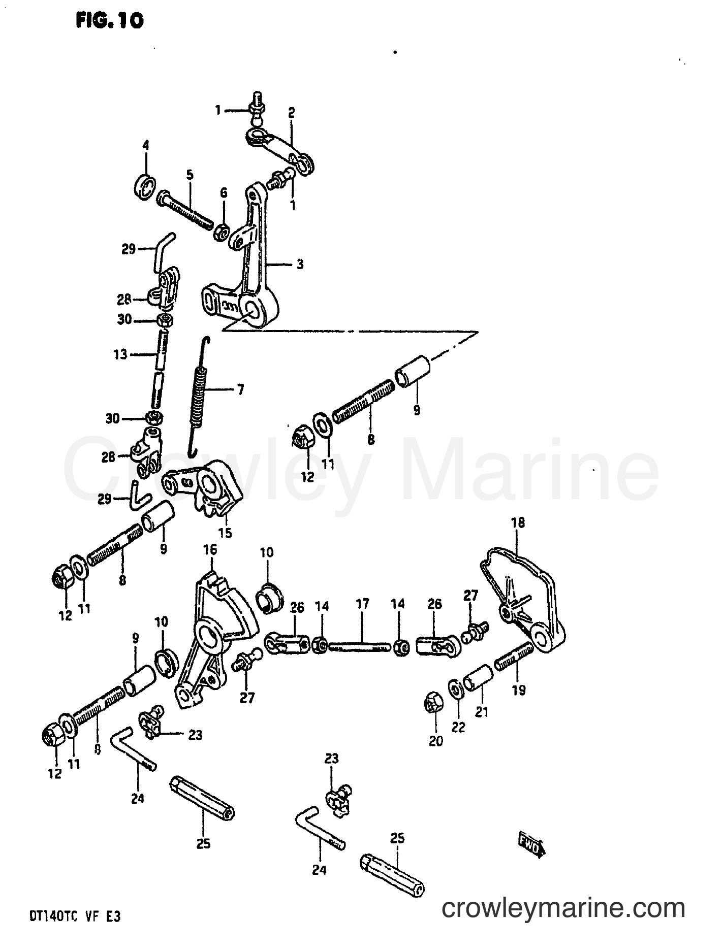 THROTTLE LINK - 1983 Two-Stroke Outboard 140 DT140 | Crowley Marine